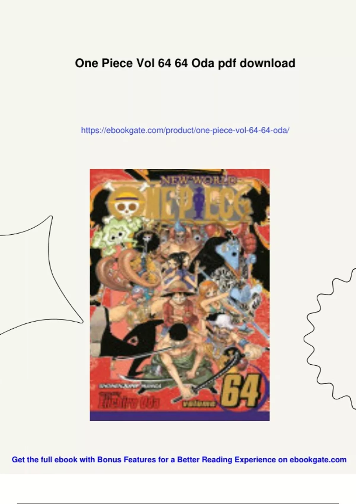 Summary One Piece Vol 64 64 Oda - Digital Download - Ebookname - Stuvia US