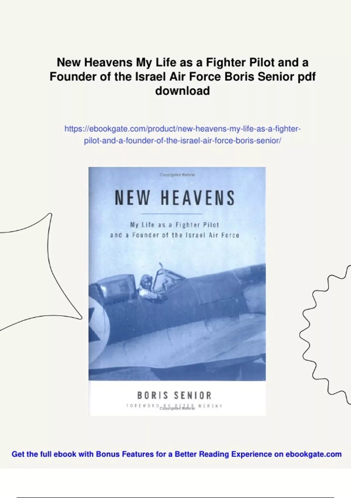 Summary New Heavens My Life as a Fighter Pilot and a Founder of the ...