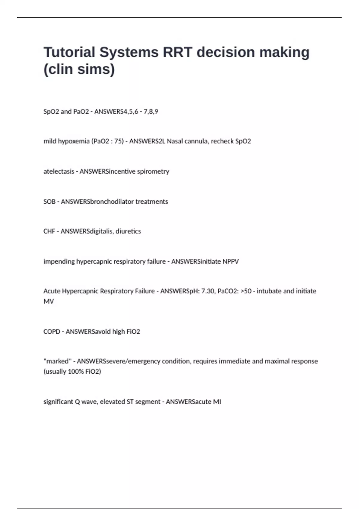 Tutorial Systems RRT decision making (clin sims) - Tutorial Systems RRT ...