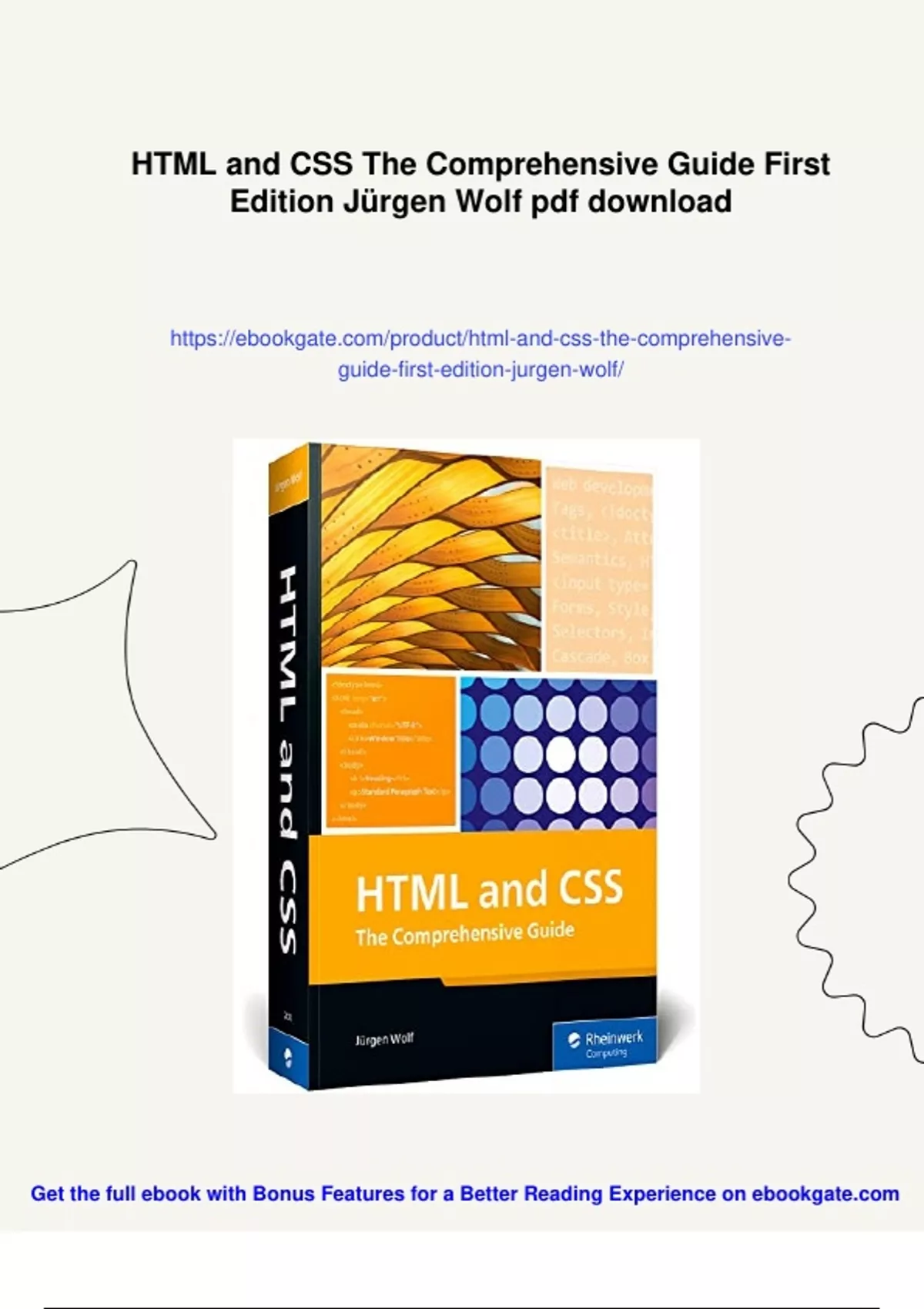 Summary HTML and CSS The Comprehensive Guide First Edition Jürgen Wolf - Digital Download ...