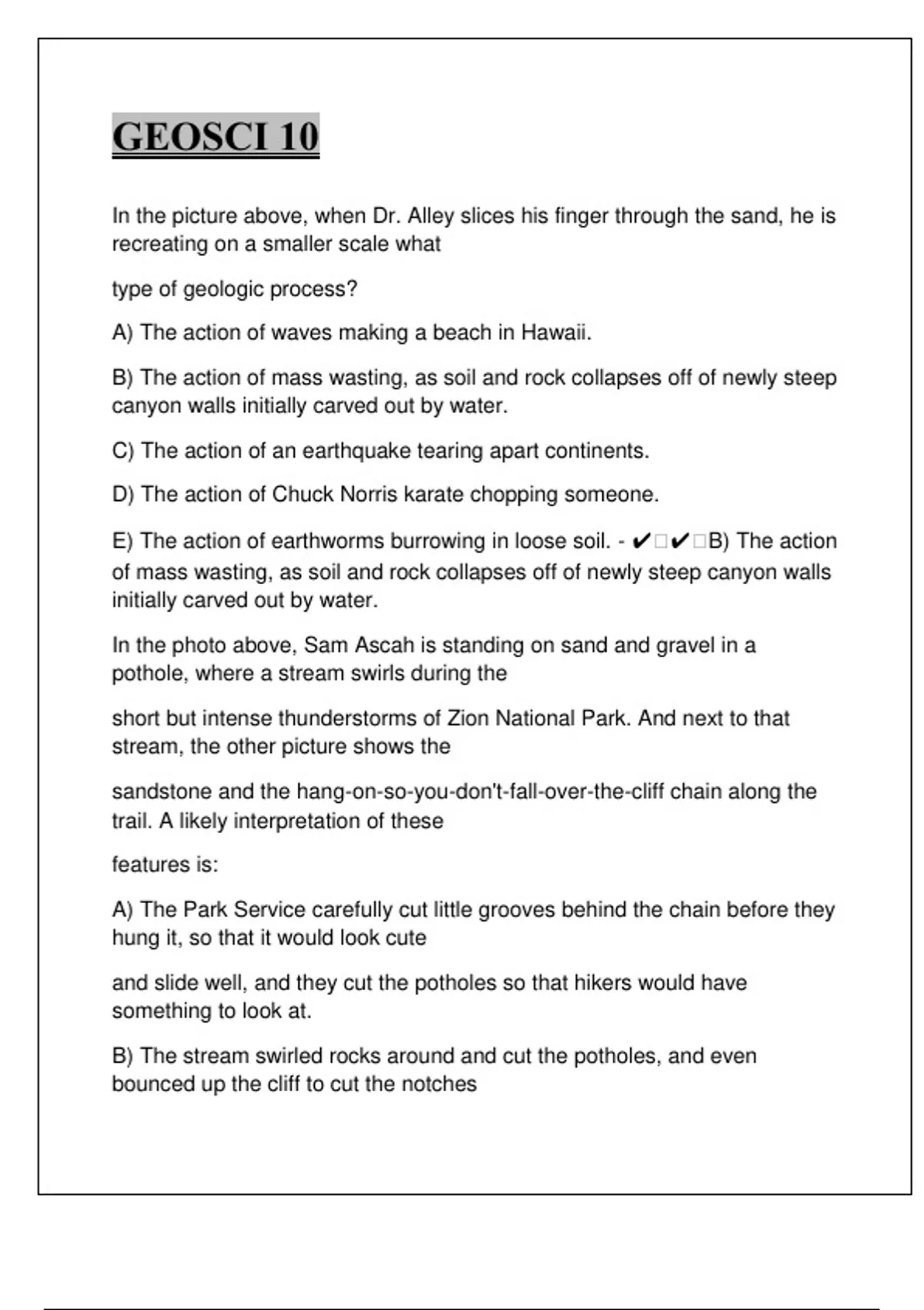 GEOSCI 10 Precision Exam Prep: Model Questions Backed by Experts - GEOSCI - Stuvia US