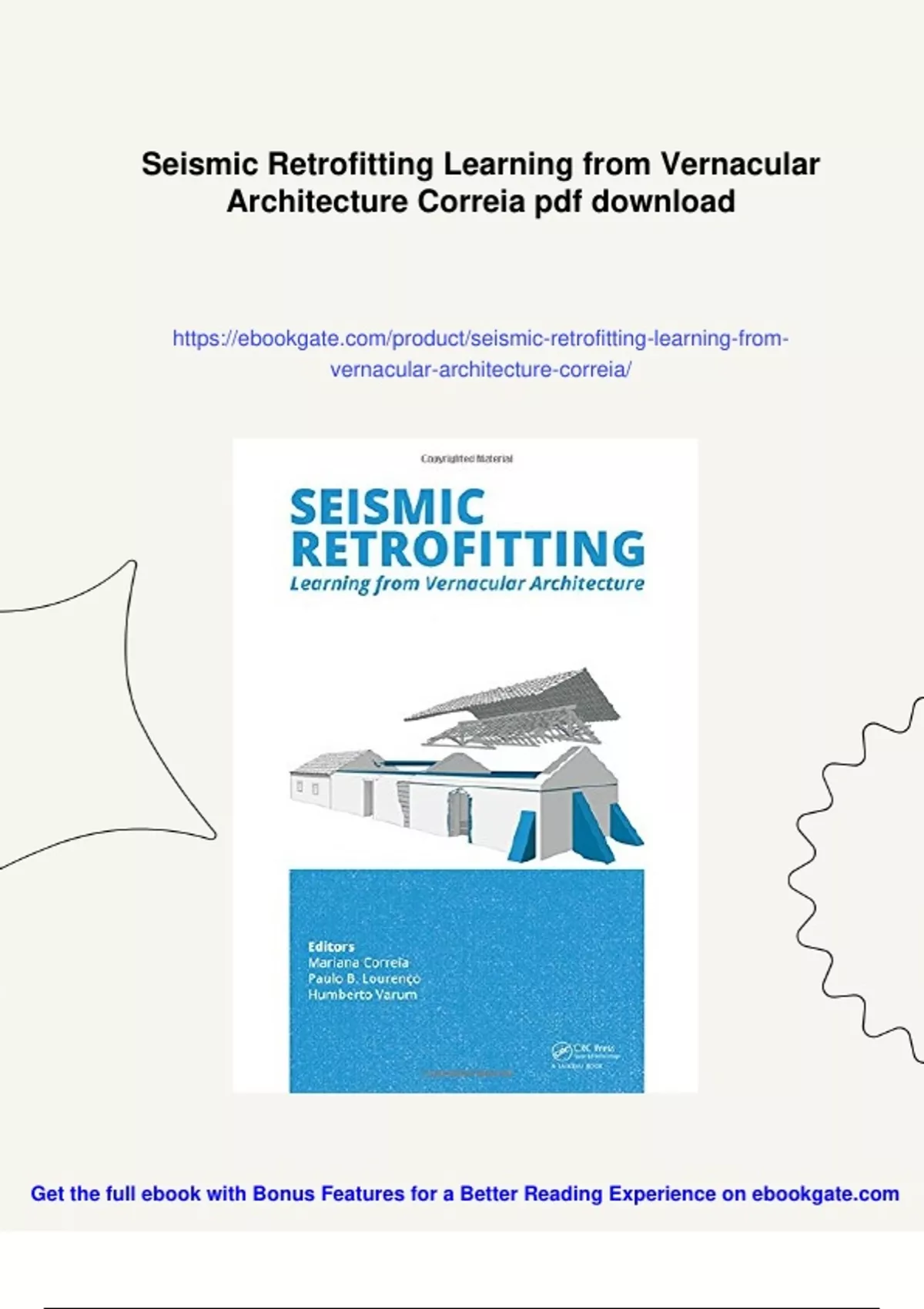 Summary Seismic Retrofitting Learning from Vernacular Architecture Correia - PDF Download ...