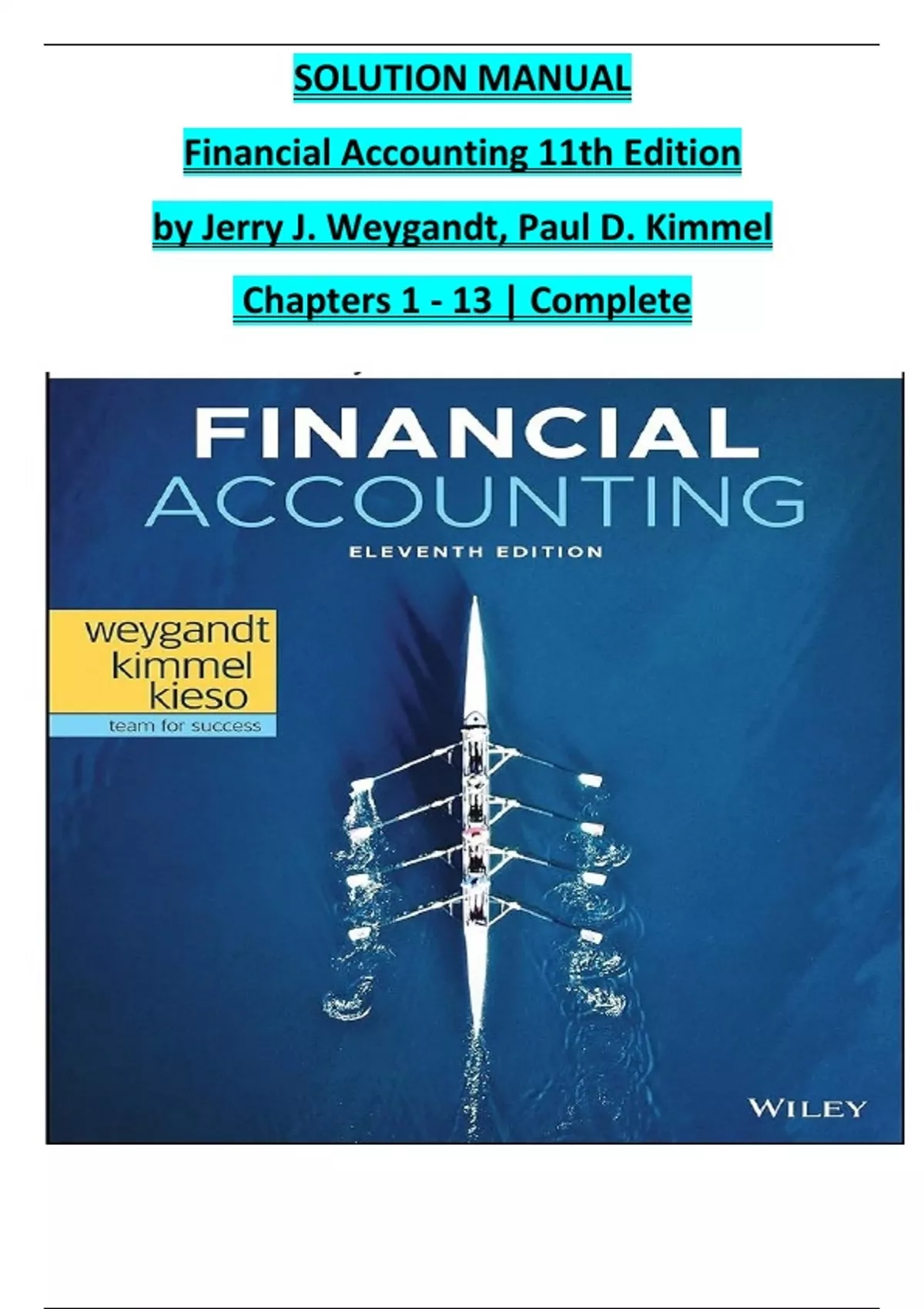 SOLUTION MANUAL Financial Accounting 11th Edition by Jerry J. Weygandt ...