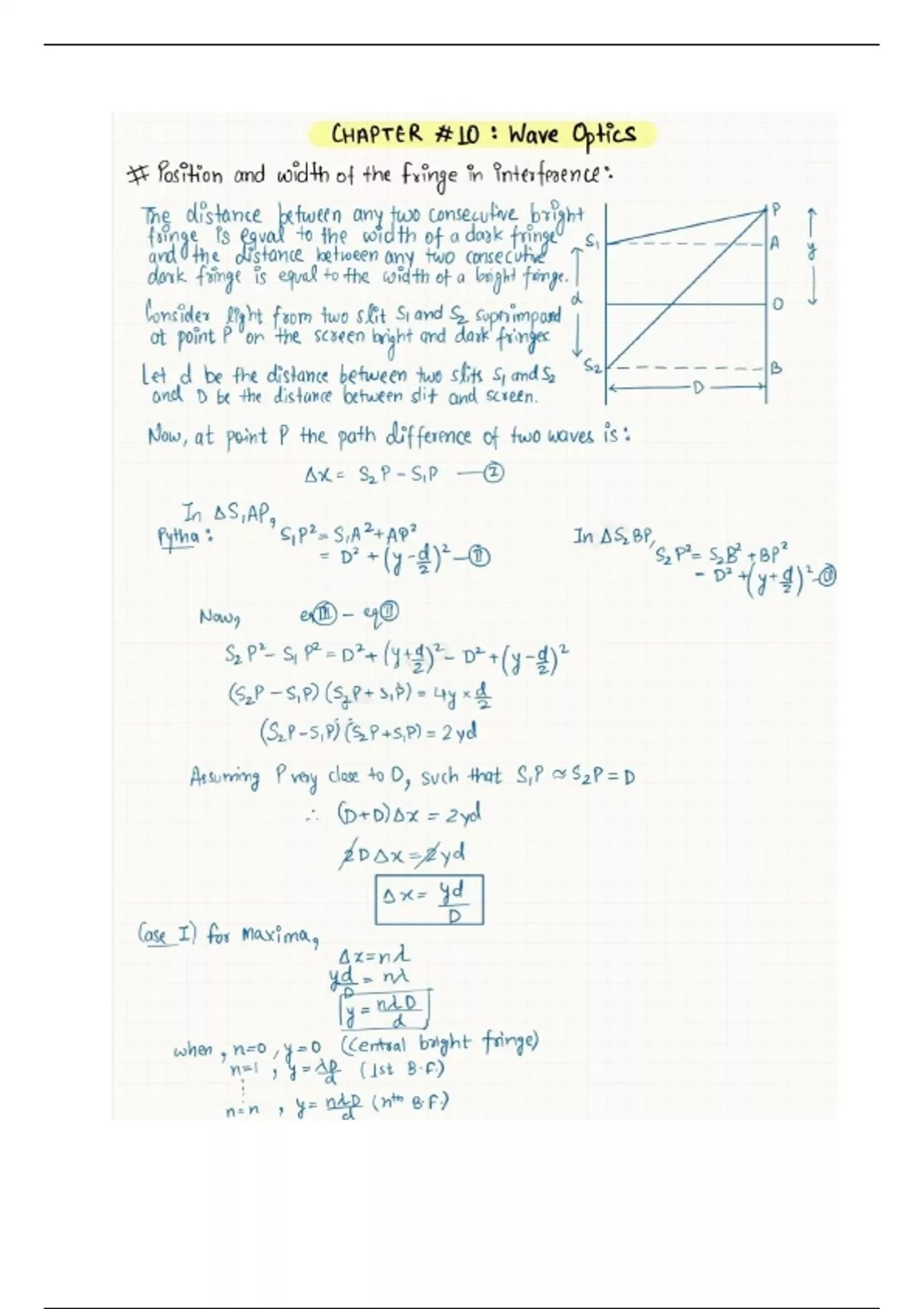 Wave Optics, YDSE, Interference, Diffraction, Polarisation, Huygens ...