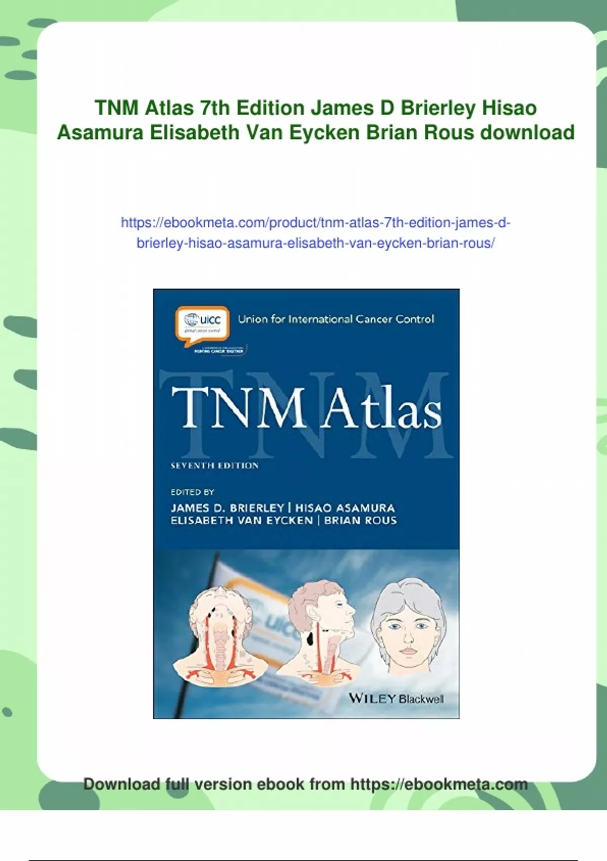 Summary TNM Atlas 7th Edition James D Brierley Hisao Asamura Elisabeth ...