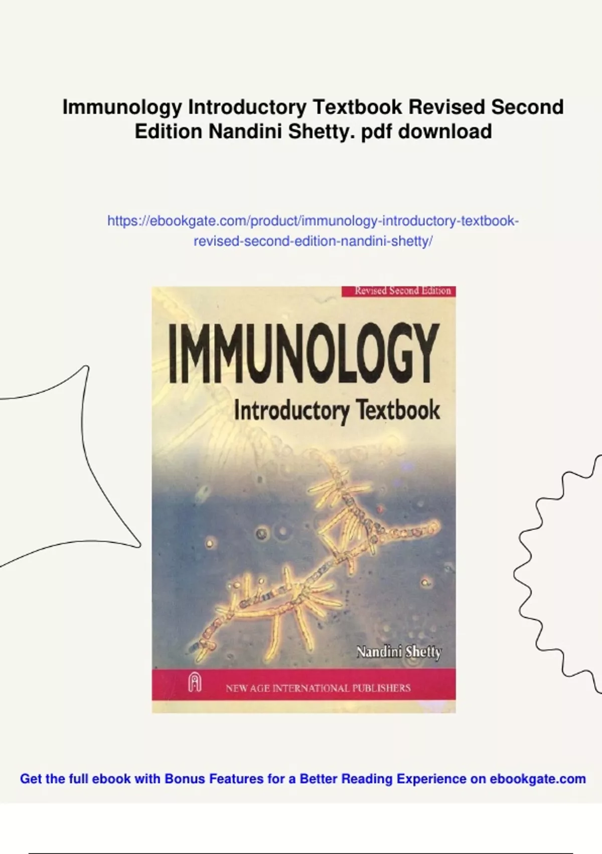 Summary Immunology Introductory Textbook Revised Second Edition Nandini ...