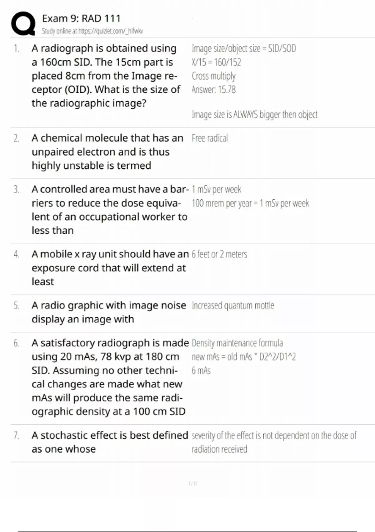 Exam 9 RAD 111 Practice Test / Score 100% / New Version 2025 Update ...