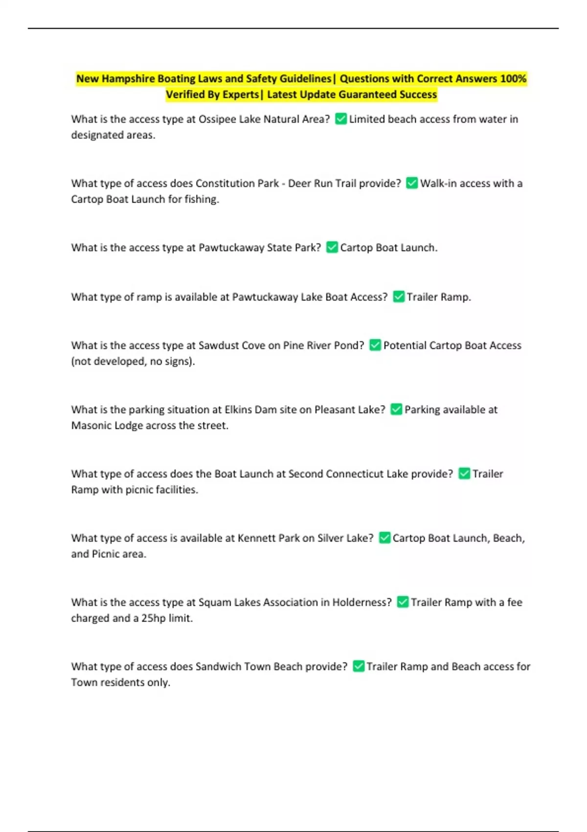 New Hampshire Boating Laws and Safety Guidelines| Questions with ...