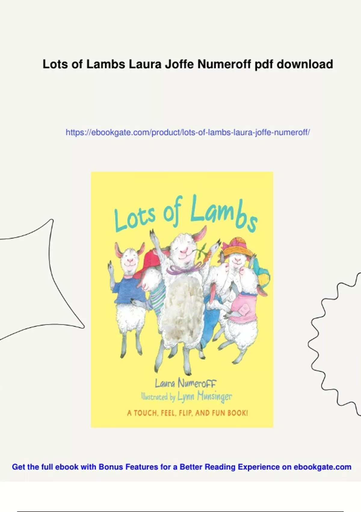 Summary Lots of Lambs Laura Joffe Numeroff - Digital Download ...