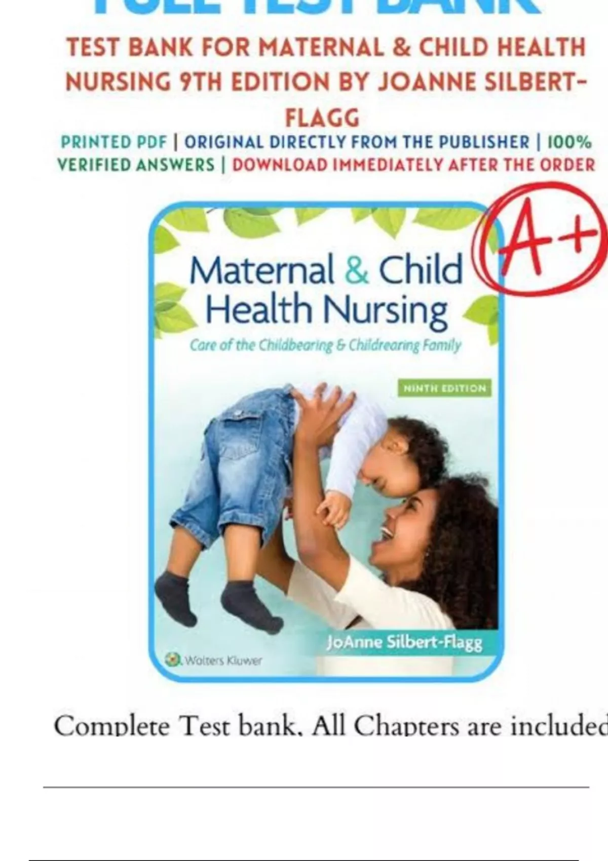 Test Bank for Maternal and Child Health Nursing 9th Edition by Silbert ...