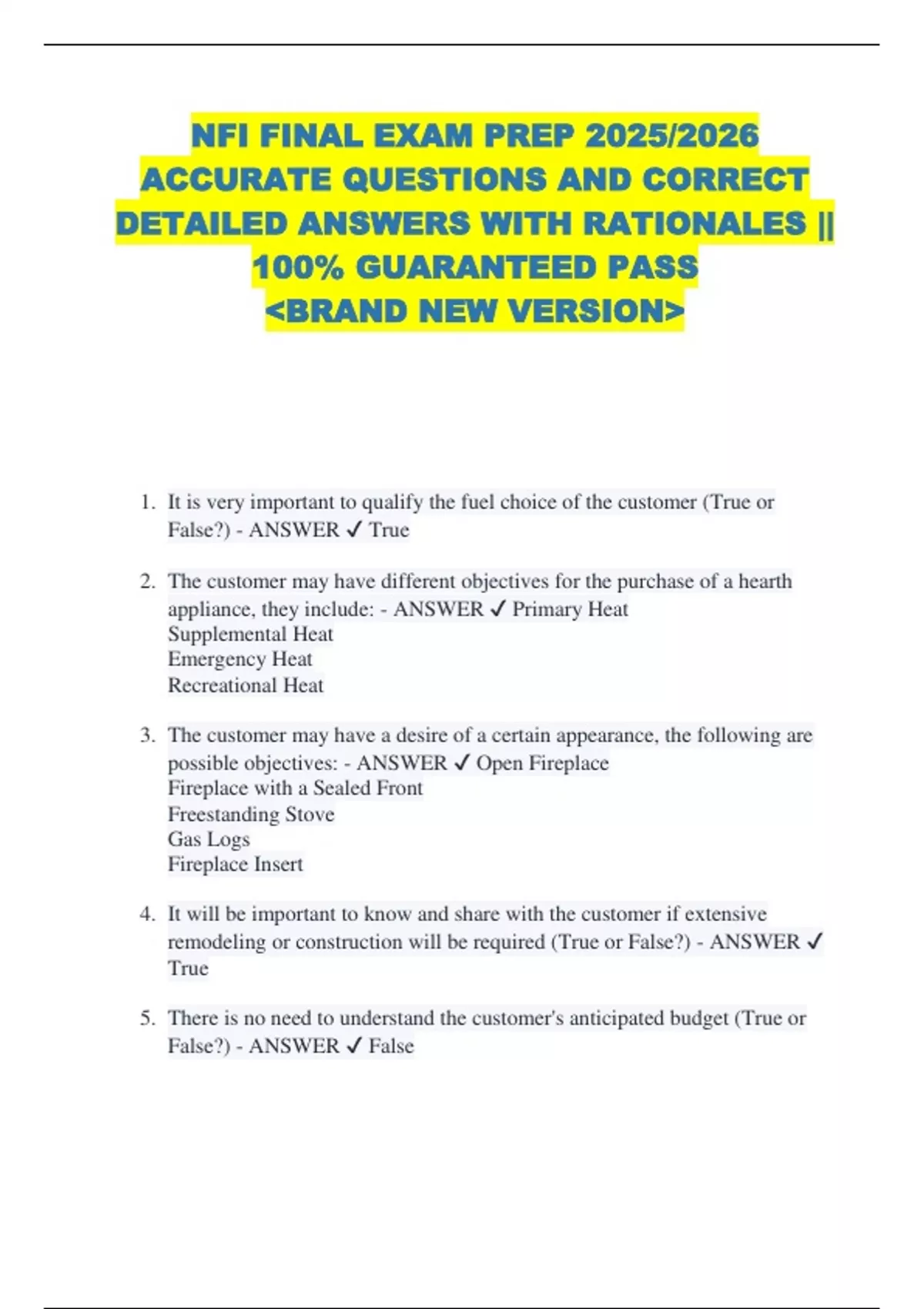 NFI FINAL EXAM PREP 2025/2026 ACCURATE QUESTIONS AND CORRECT DETAILED ANSWERS WITH RATIONALES ...
