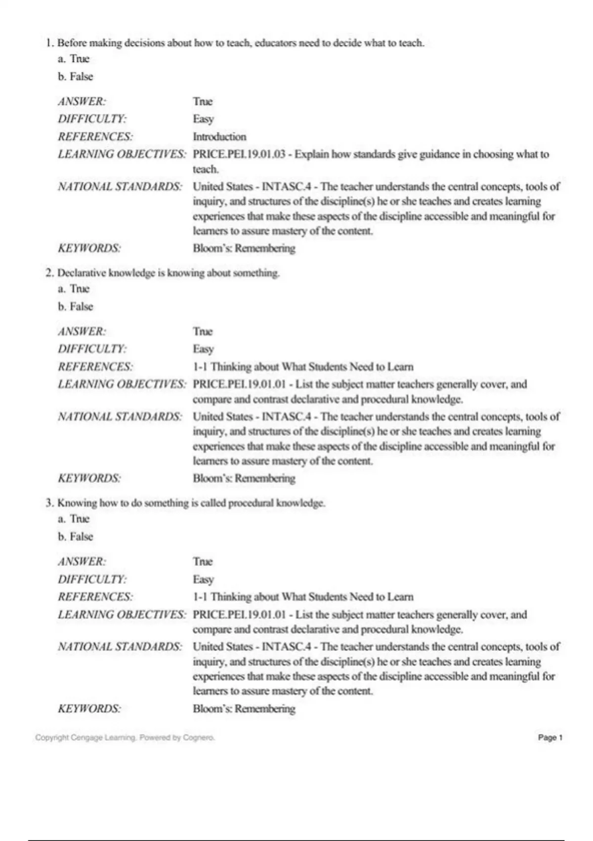 test bank, practice questions: Planning Effective Instruction Diversity ...
