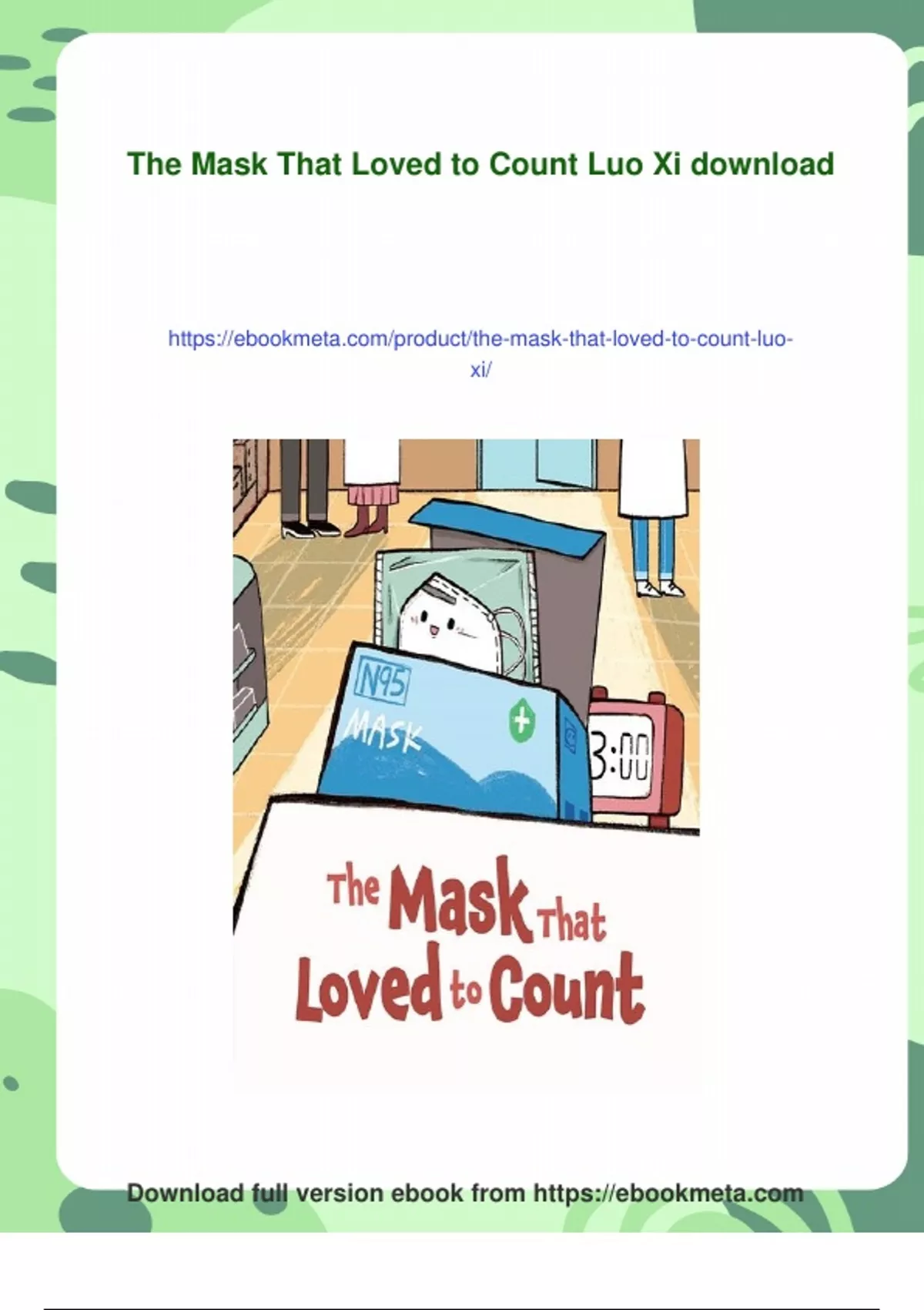 Summary The Mask That Loved to Count Luo Xi - Instant Download ...