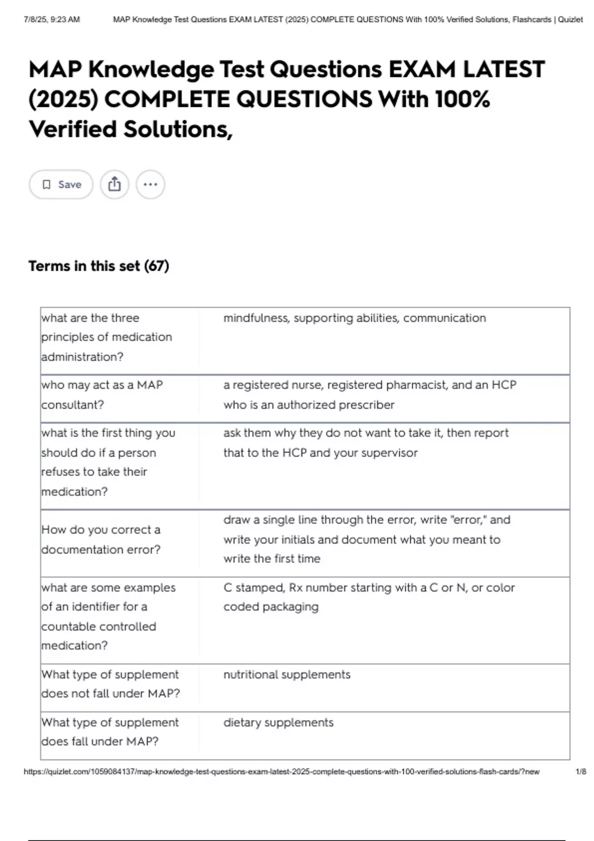 MAP Knowledge Test Questions EXAM LATEST (2025) COMPLETE QUESTIONS With ...