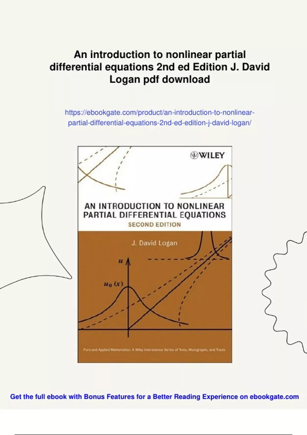 Summary An introduction to nonlinear partial differential equations 2nd ...