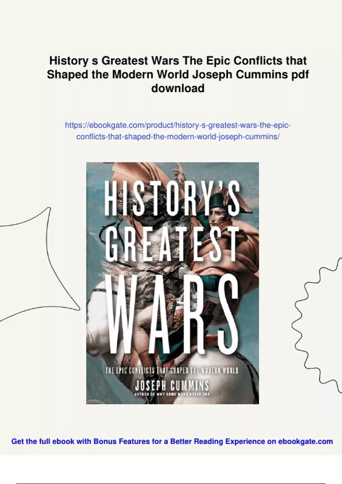 Summary History s Greatest Wars The Epic Conflicts that Shaped the ...