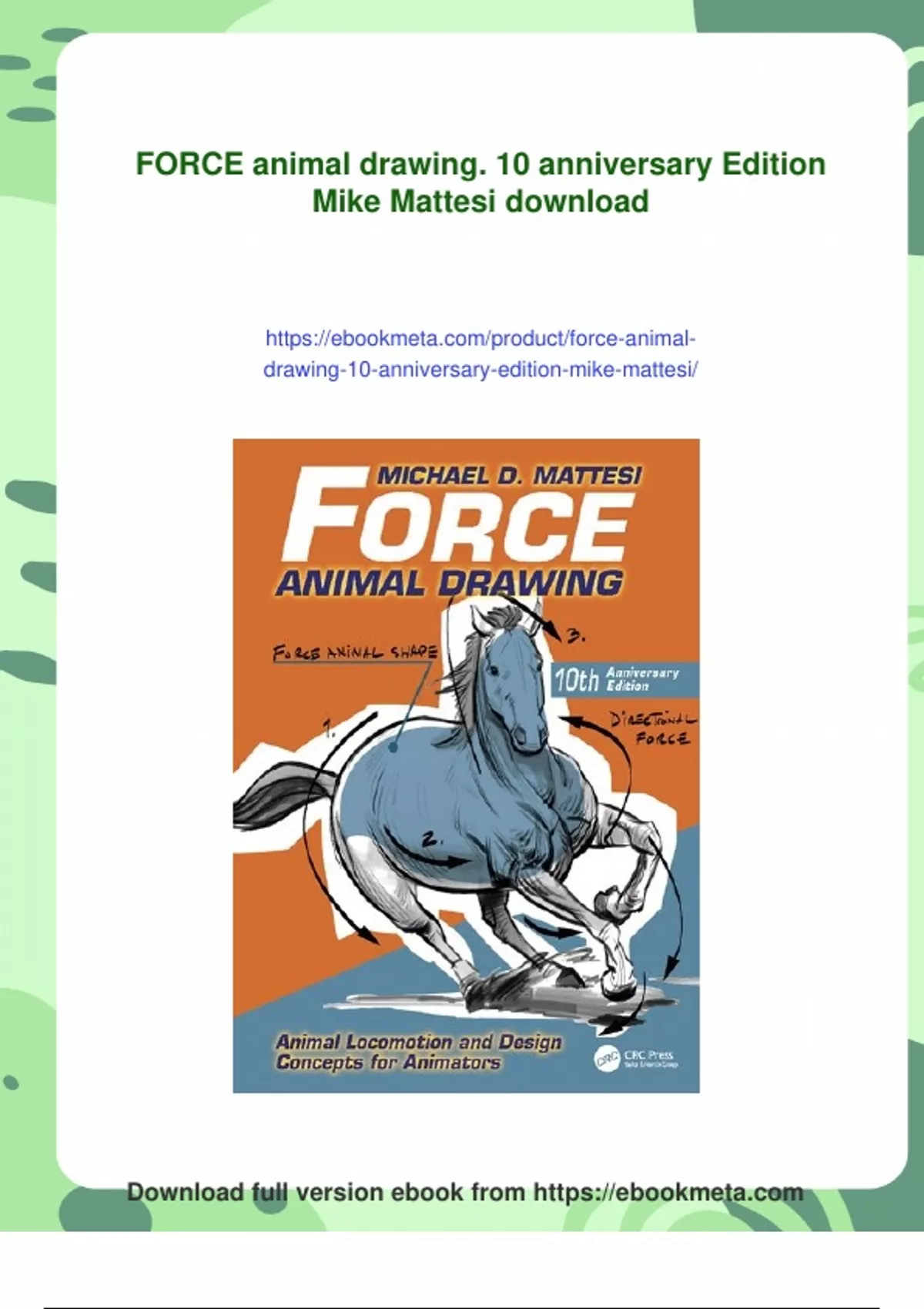 Summary FORCE animal drawing. 10 anniversary Edition Mike Mattesi ...