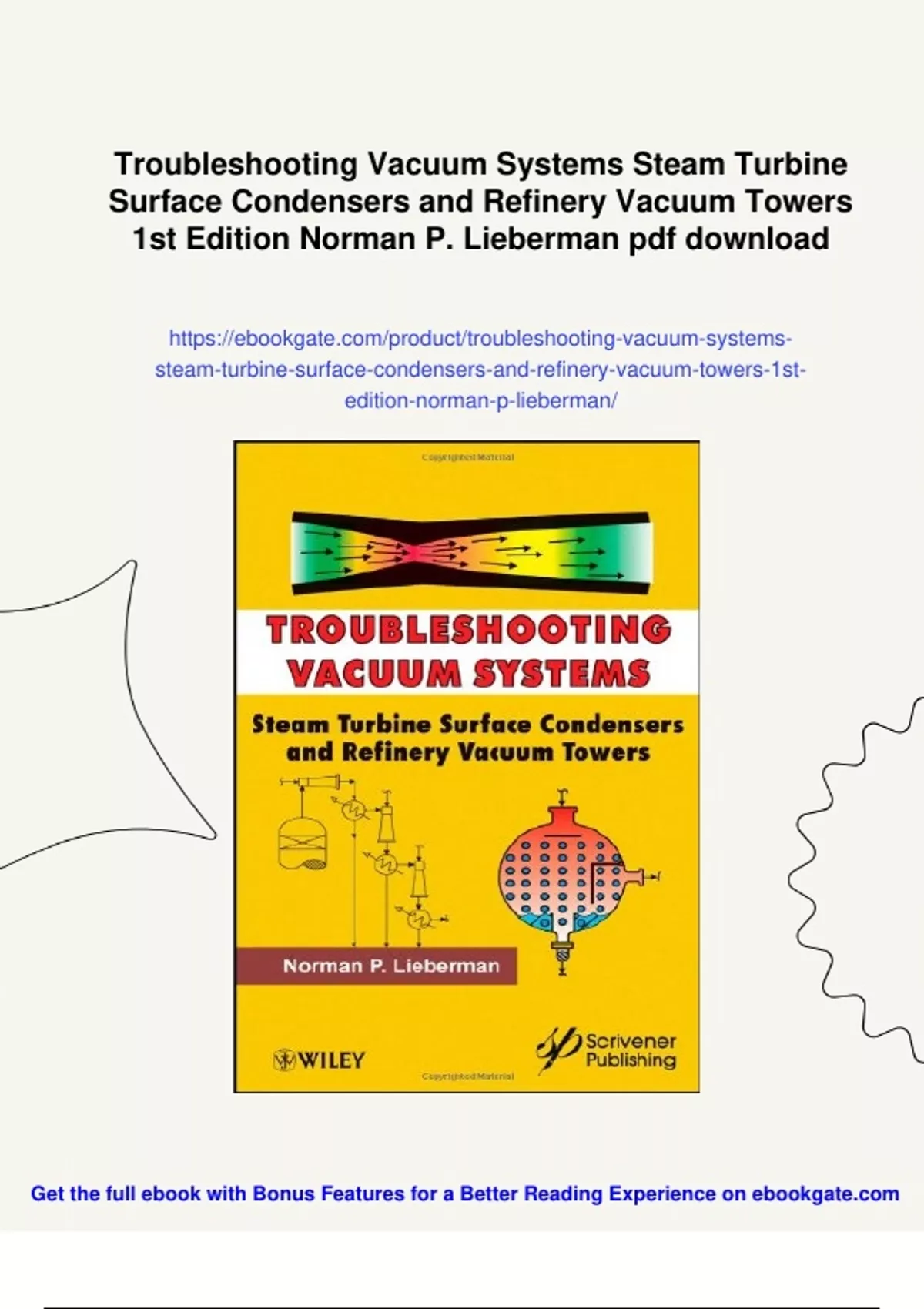 Summary Troubleshooting Vacuum Systems Steam Turbine Surface Condensers ...