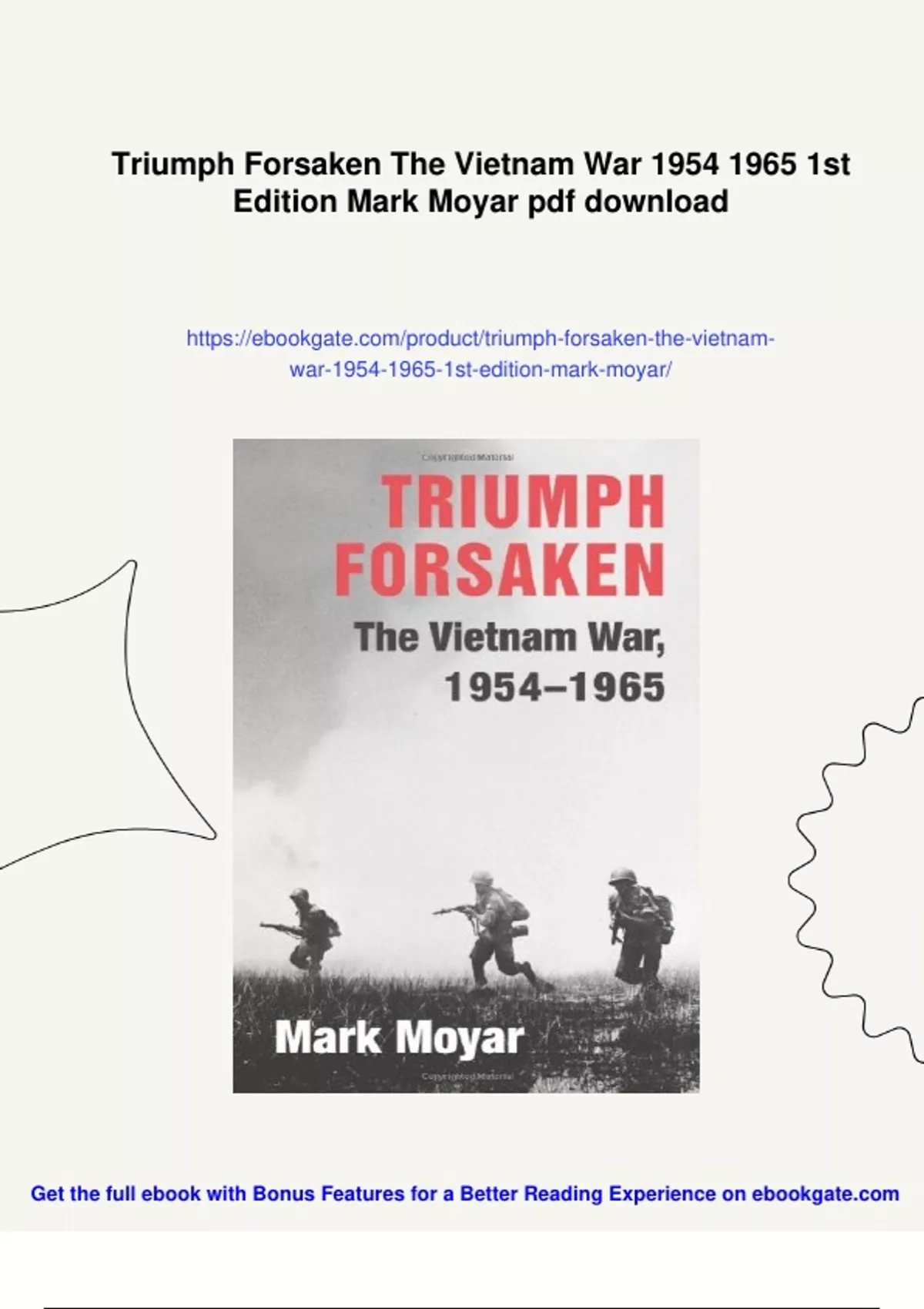 Summary Triumph Forsaken The Vietnam War st Edition Mark Moyar ...