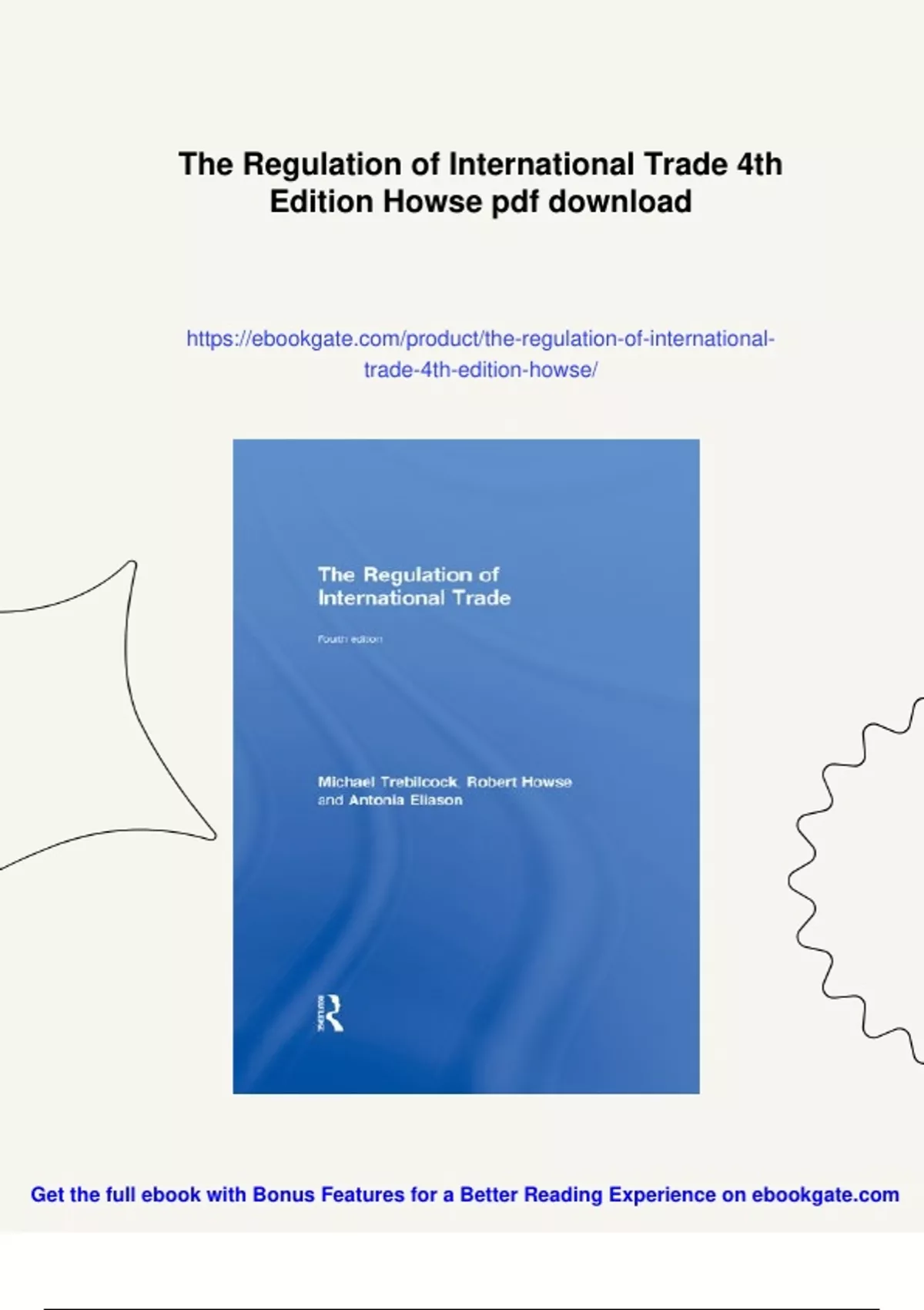 Summary The Regulation of International Trade 4th Edition Howse ...