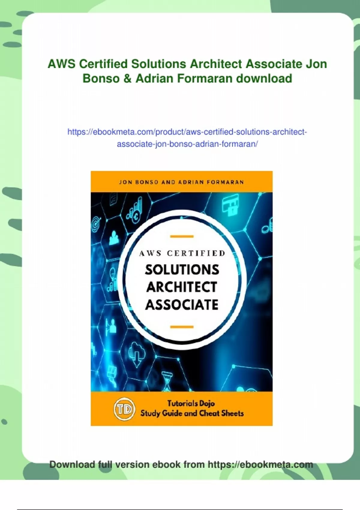 Summary AWS Certified Solutions Architect Associate Jon Bonso & Adrian ...