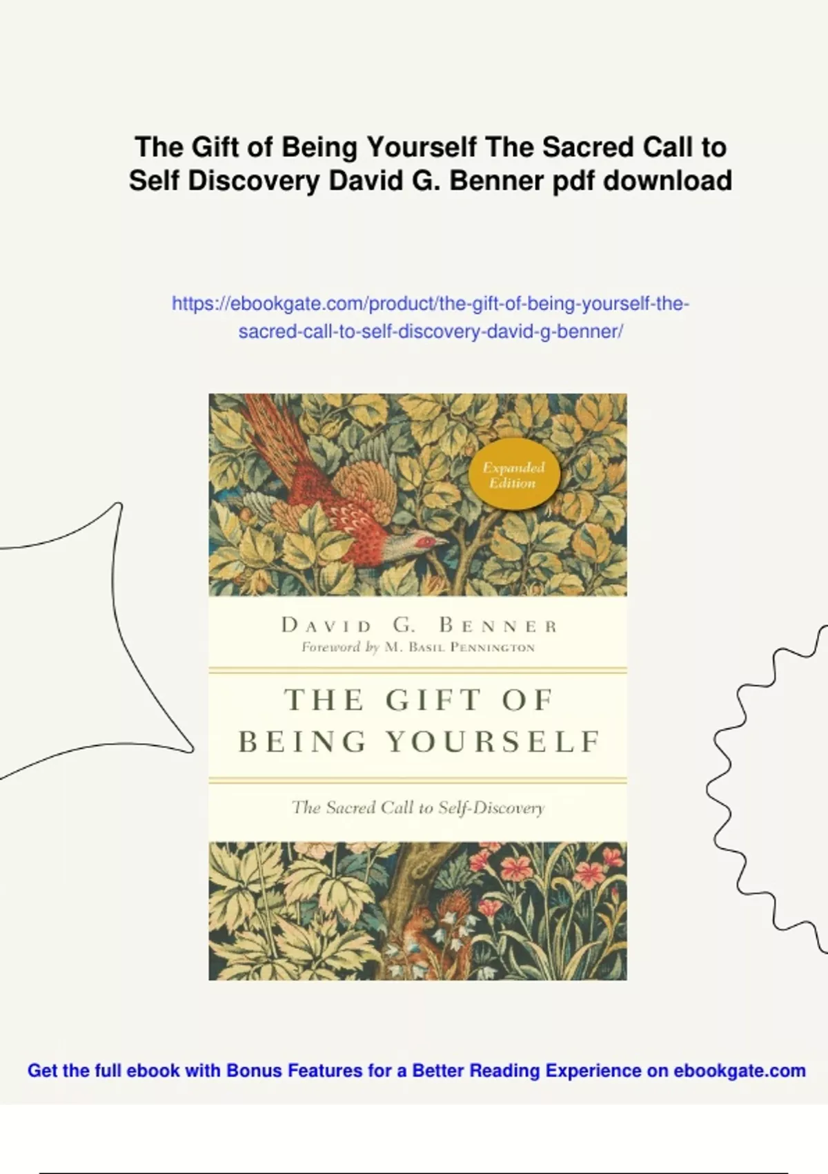 Summary The Gift of Being Yourself The Sacred Call to Self Discovery ...