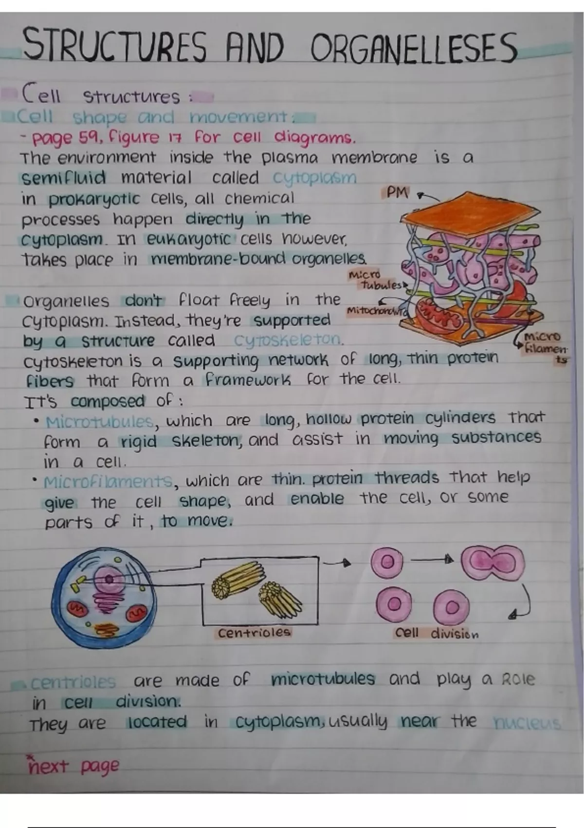 Biology: Cell Structures And Organelles Class Notes - Biology - Stuvia US
