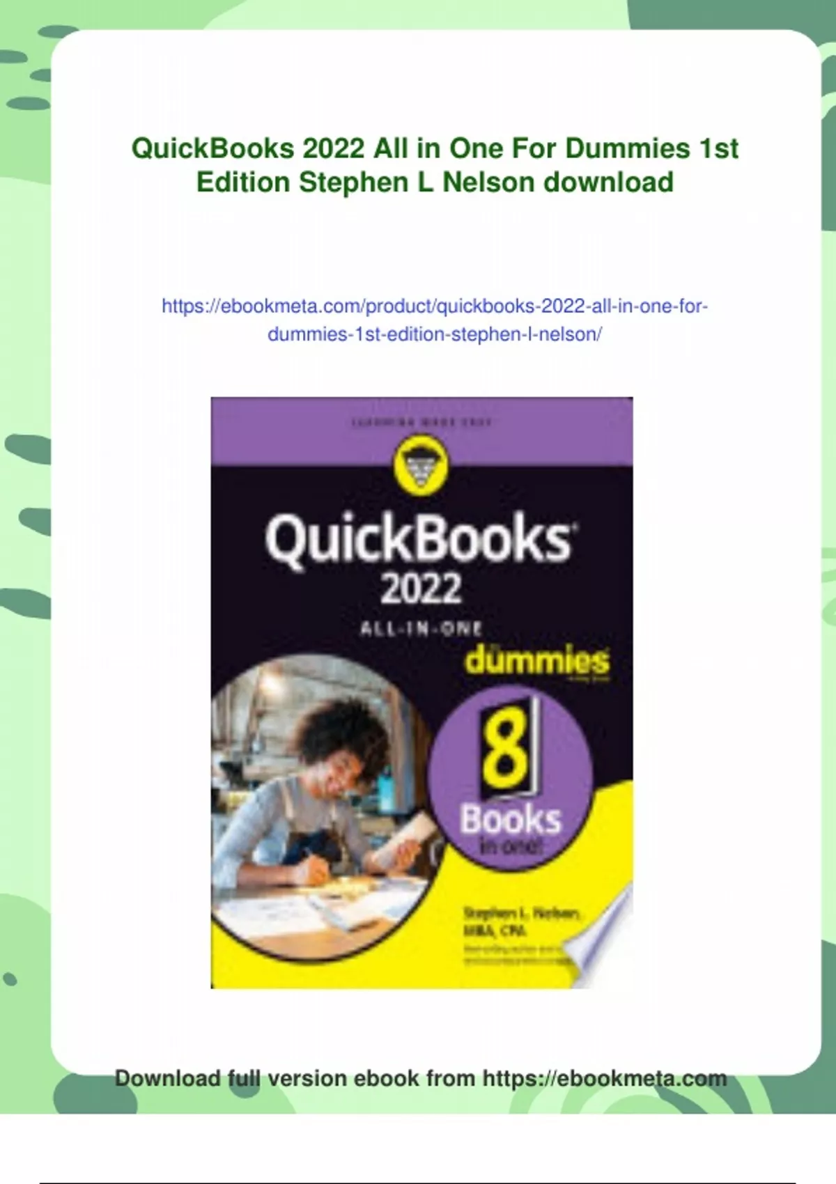 Quickbooks 2022 All In One For Dummies