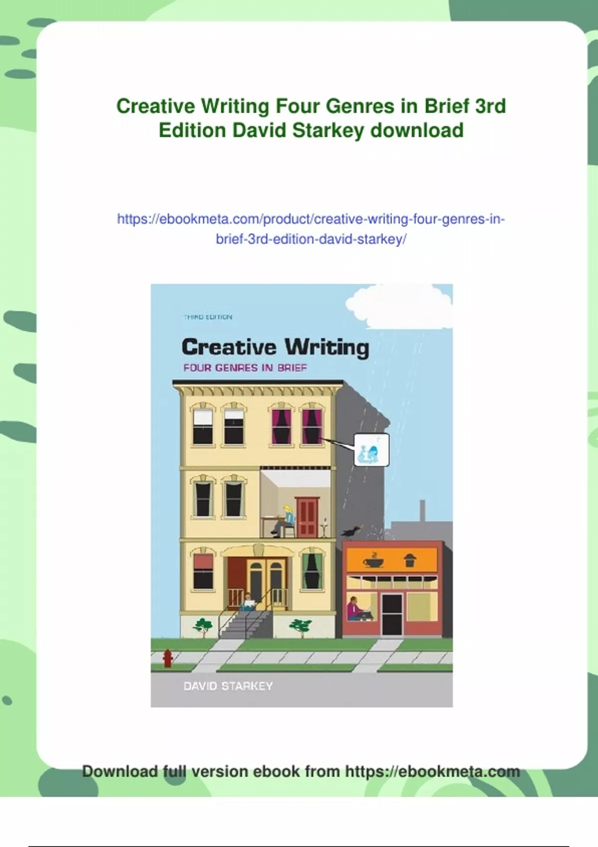 Summary Creative Writing Four Genres in Brief 3rd Edition David Starkey ...