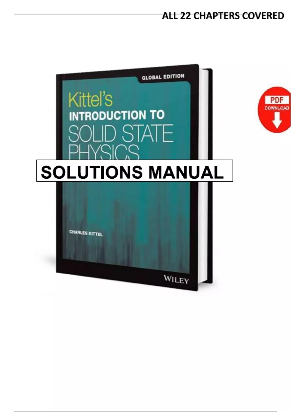 Solutions Manual for Introduction to Solid State Physics – 9th Edition ...