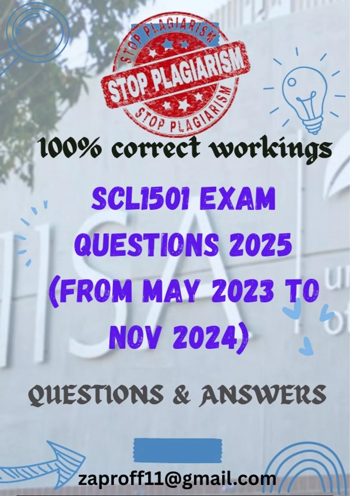 SCL1501 EXAM QUESTIONS 2025 - SCL1501 PAST QUESTIONS WITH ANSWERS ...