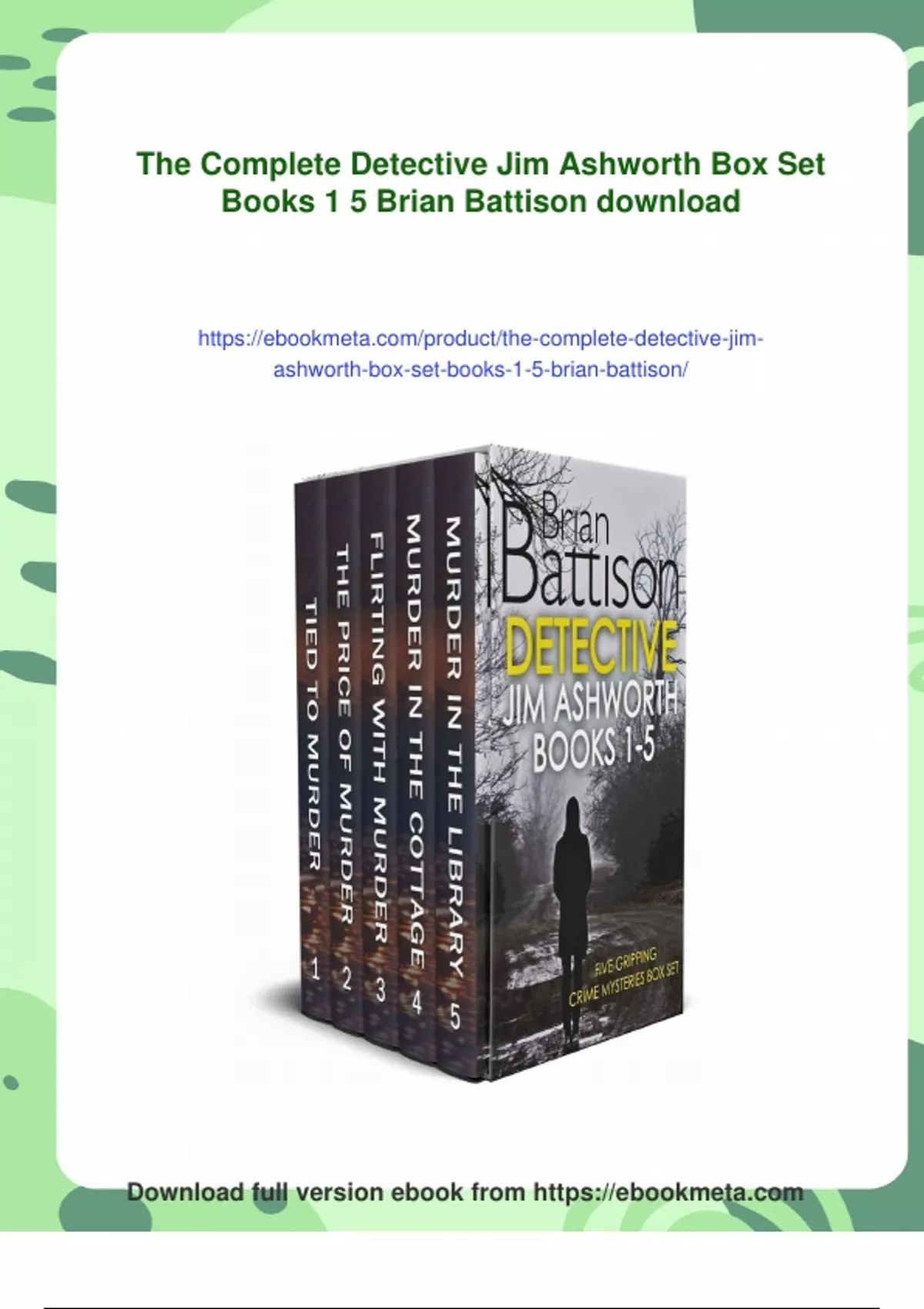 Summary The Complete Detective Jim Ashworth Box Set Books 1 5 Brian ...