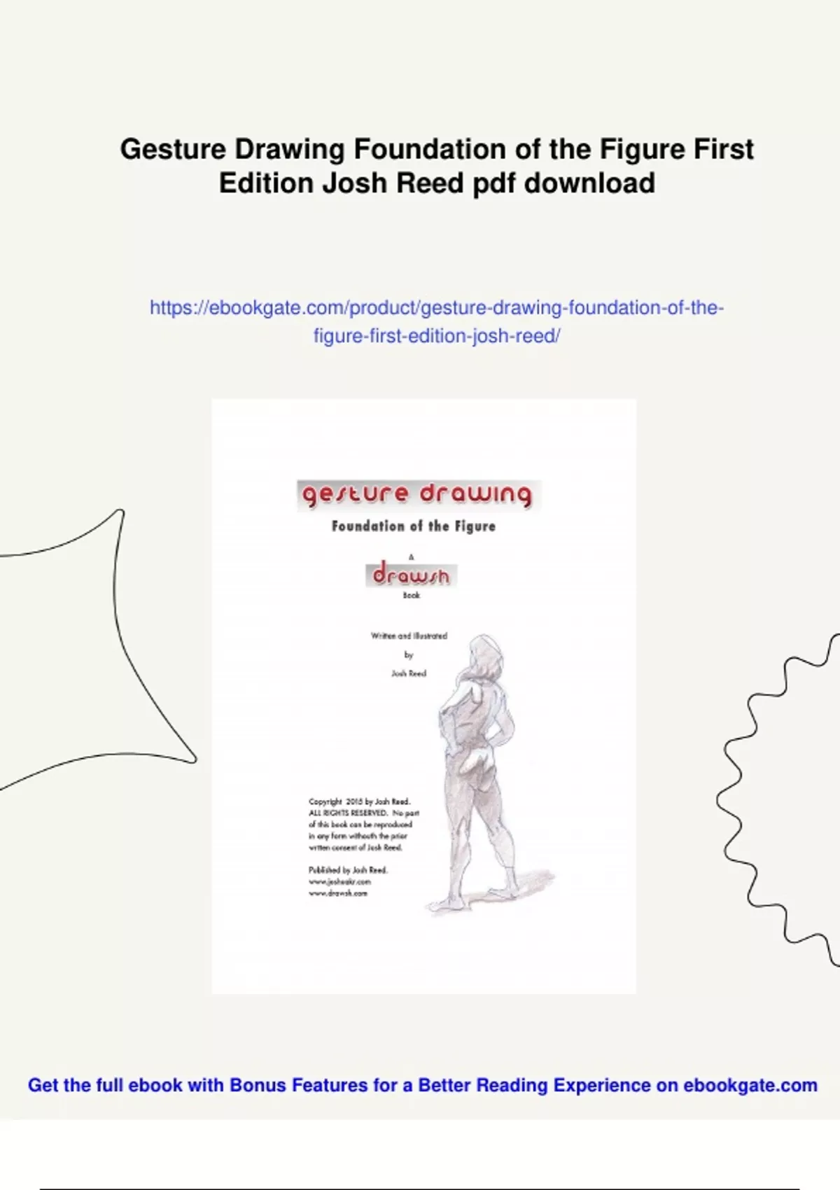 Summary Gesture Drawing Foundation of the Figure First Edition Josh ...