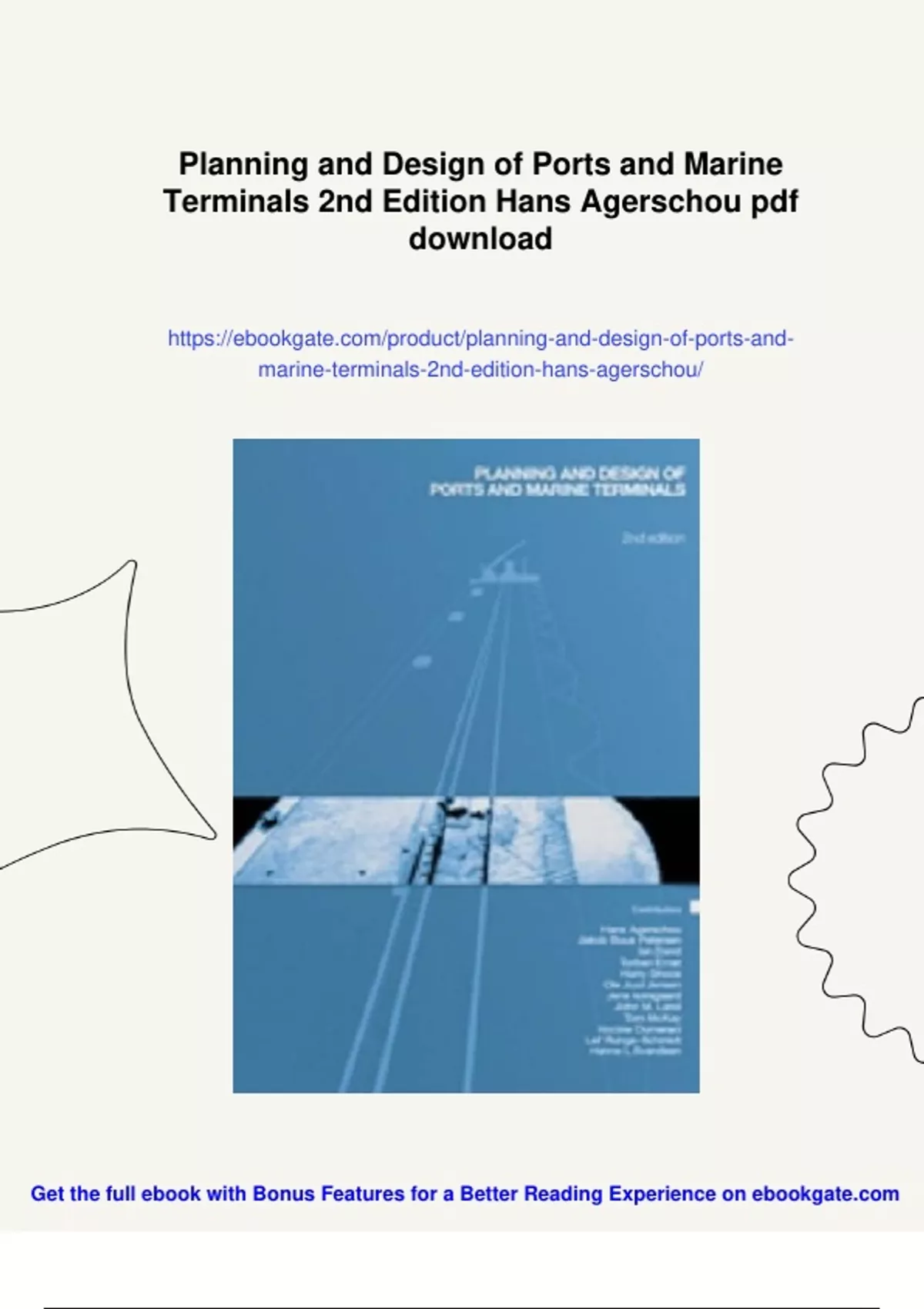 Summary Planning and Design of Ports and Marine Terminals 2nd Edition ...