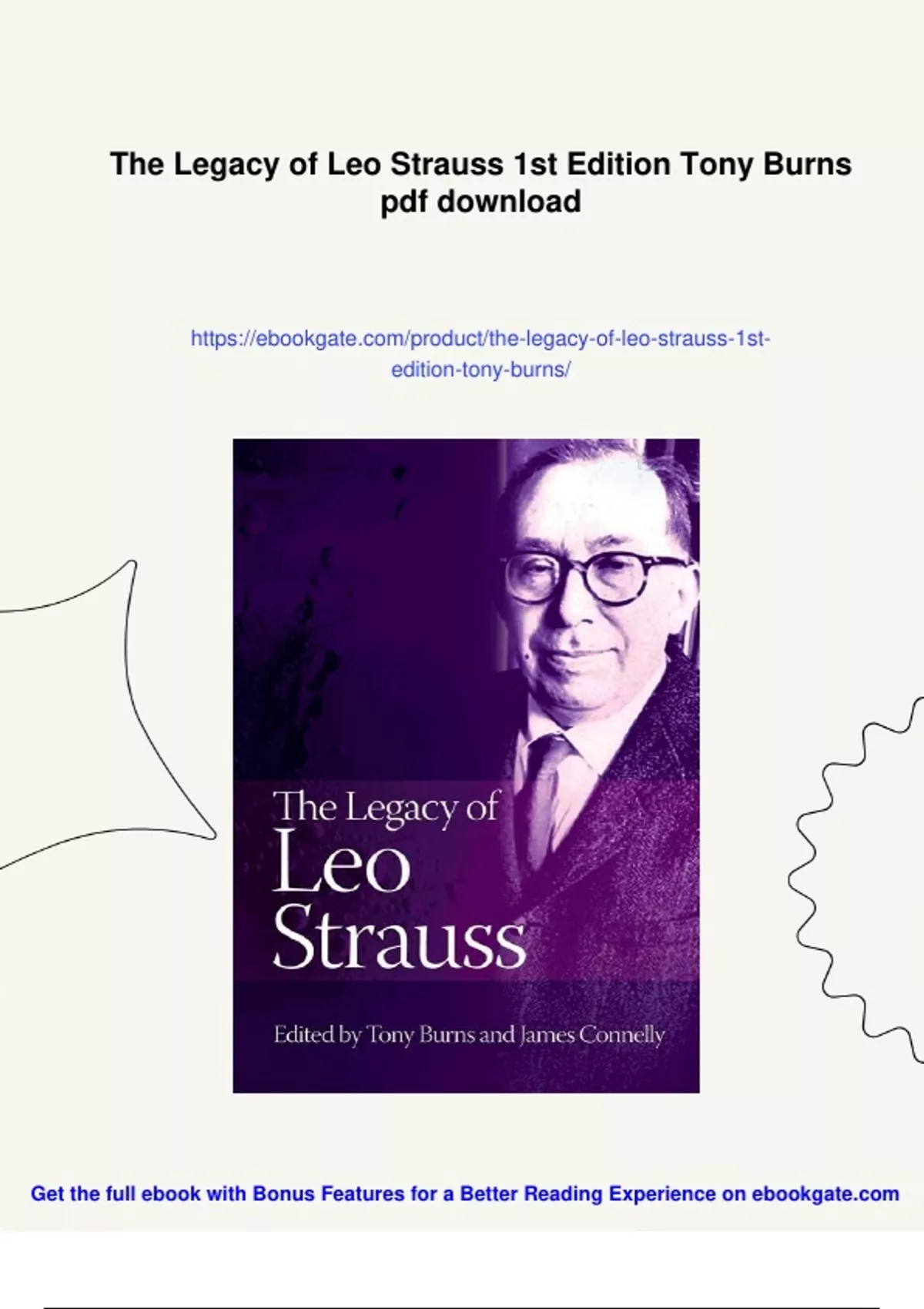 Summary The Legacy of Leo Strauss 1st Edition Tony Burns - Digital ...