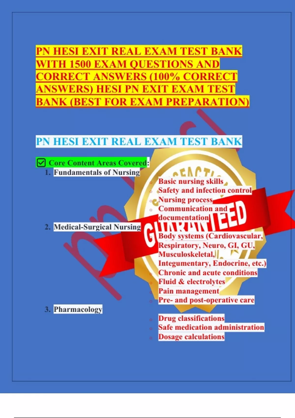 RN Exit Review Pack – ATI Comprehensive Retake with NCLEX-Style ...