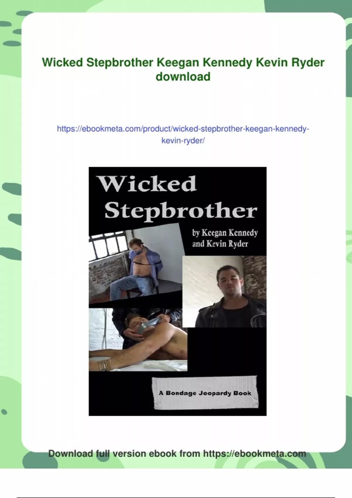 Summary Wicked Stepbrother Keegan Kennedy Kevin Ryder - Instant Download - Ebookmeta - Stuvia US