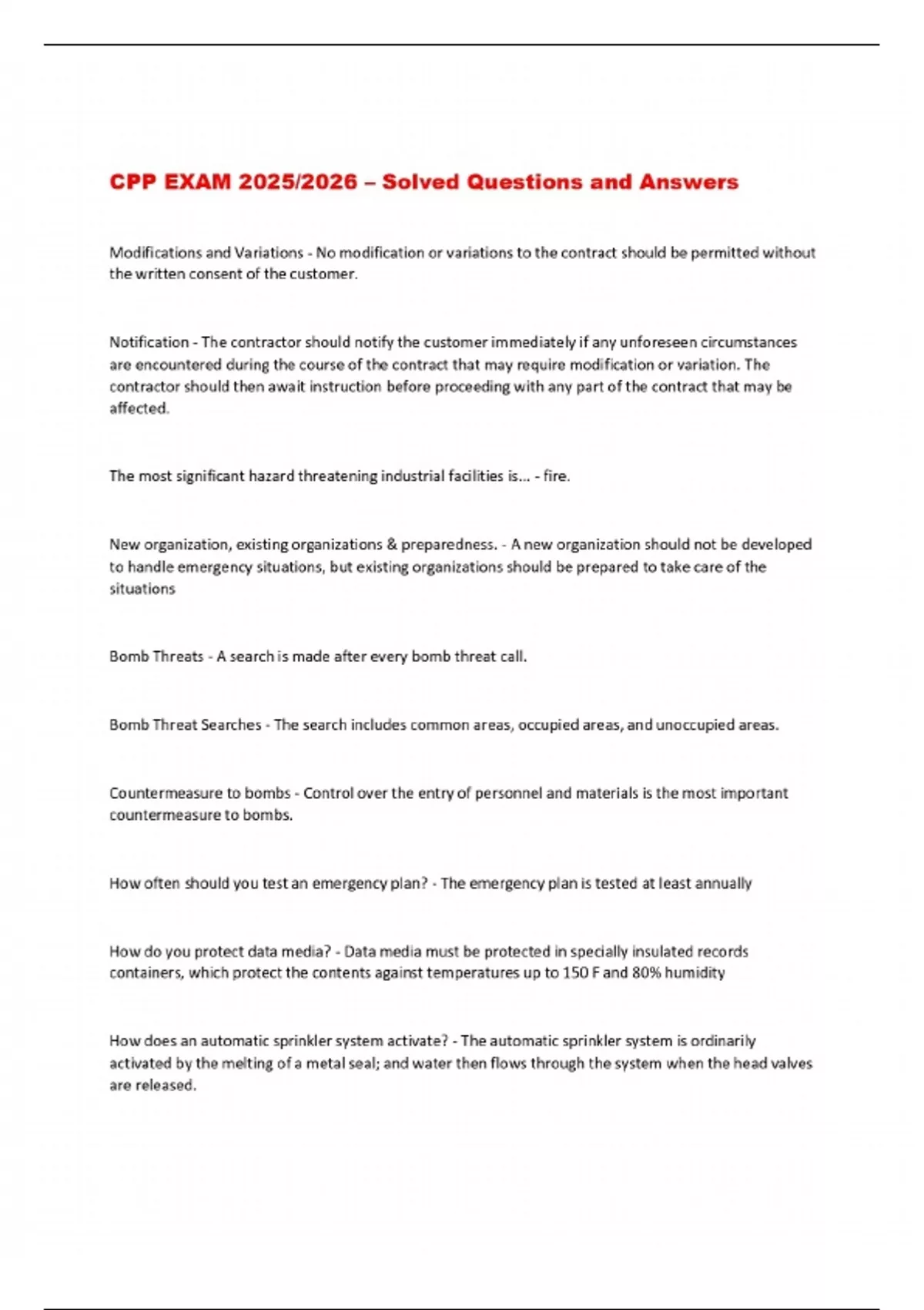 CPP EXAM 2025/2026 – Solved Questions and Answers - NIGP CPP - Stuvia US