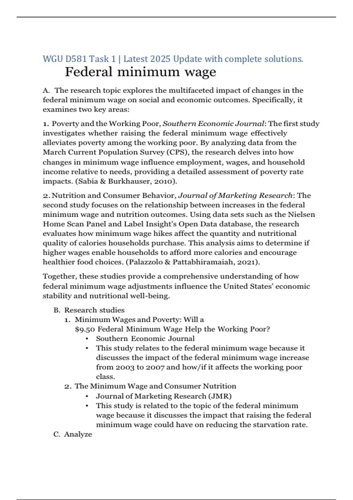 WGU D581 Task 1 | Latest 2025 Update with complete solutions. - D581 ...