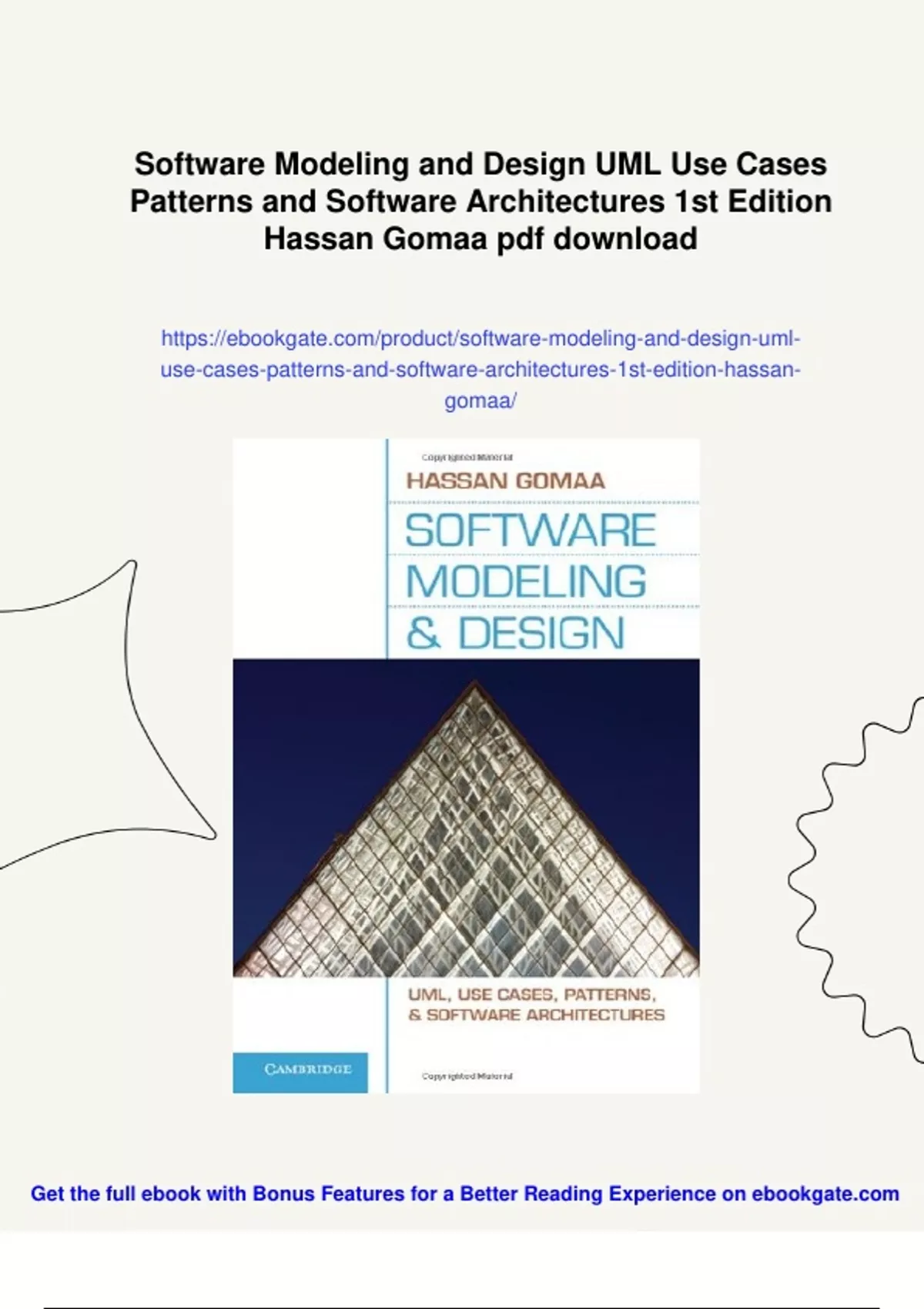 Summary Software Modeling and Design UML Use Cases Patterns and Software Architectures 1st ...