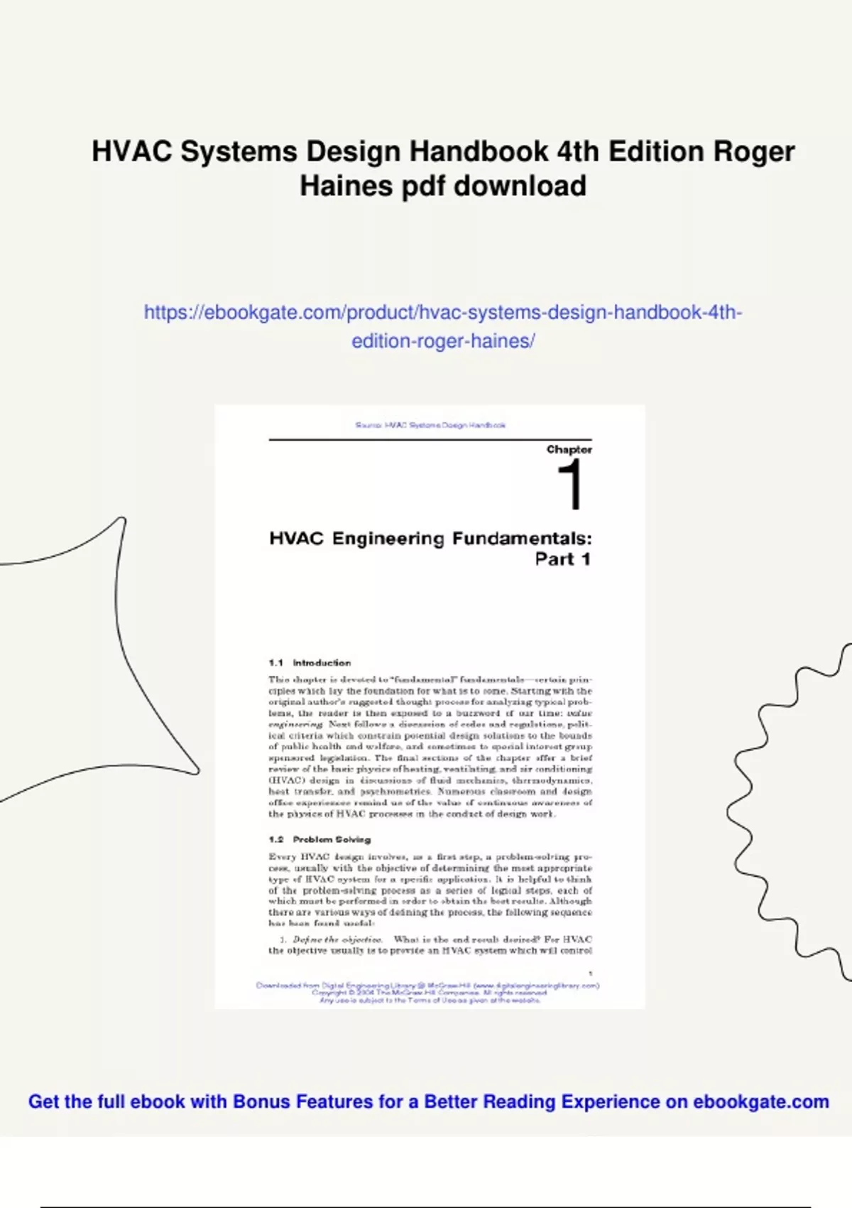 Summary HVAC Systems Design Handbook 4th Edition Roger Haines - Instant ...