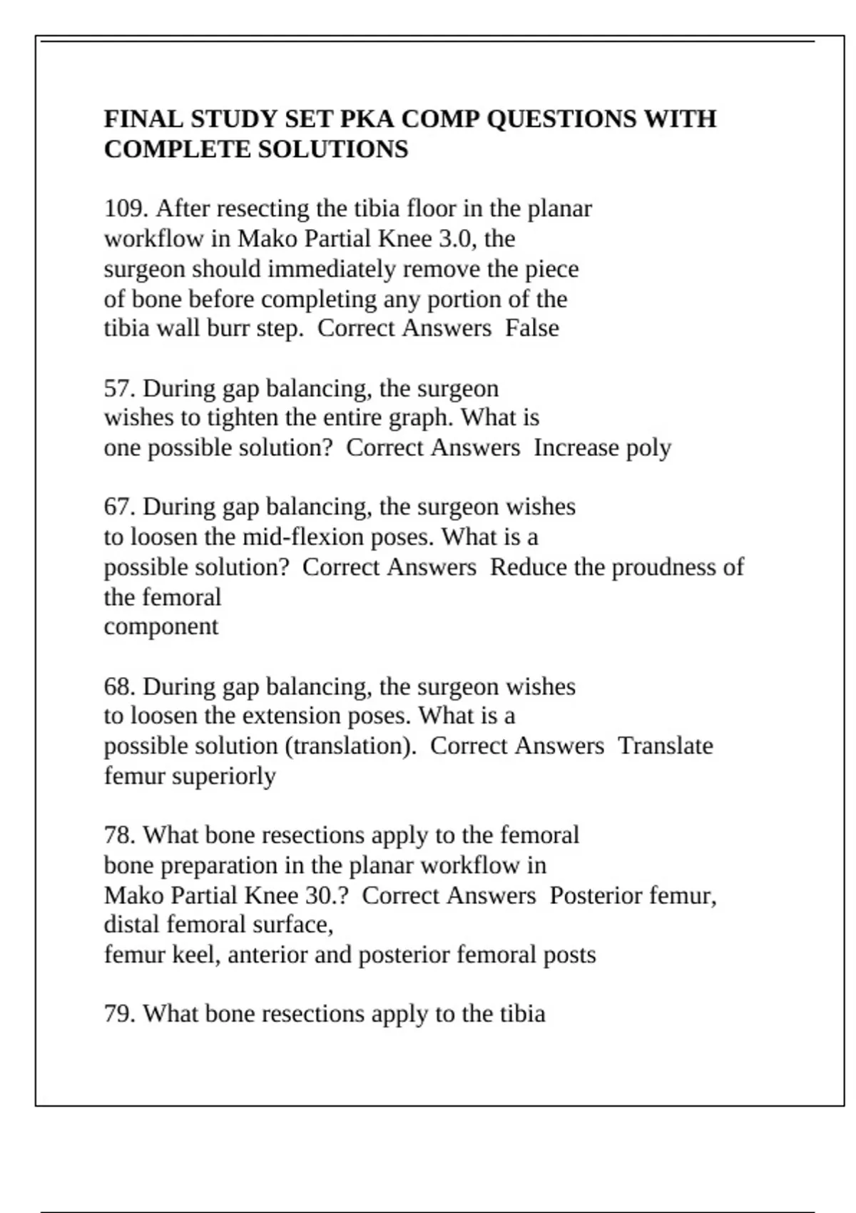 FINAL STUDY SET PKA COMP QUESTIONS WITH COMPLETE SOLUTIONS - PKA ...