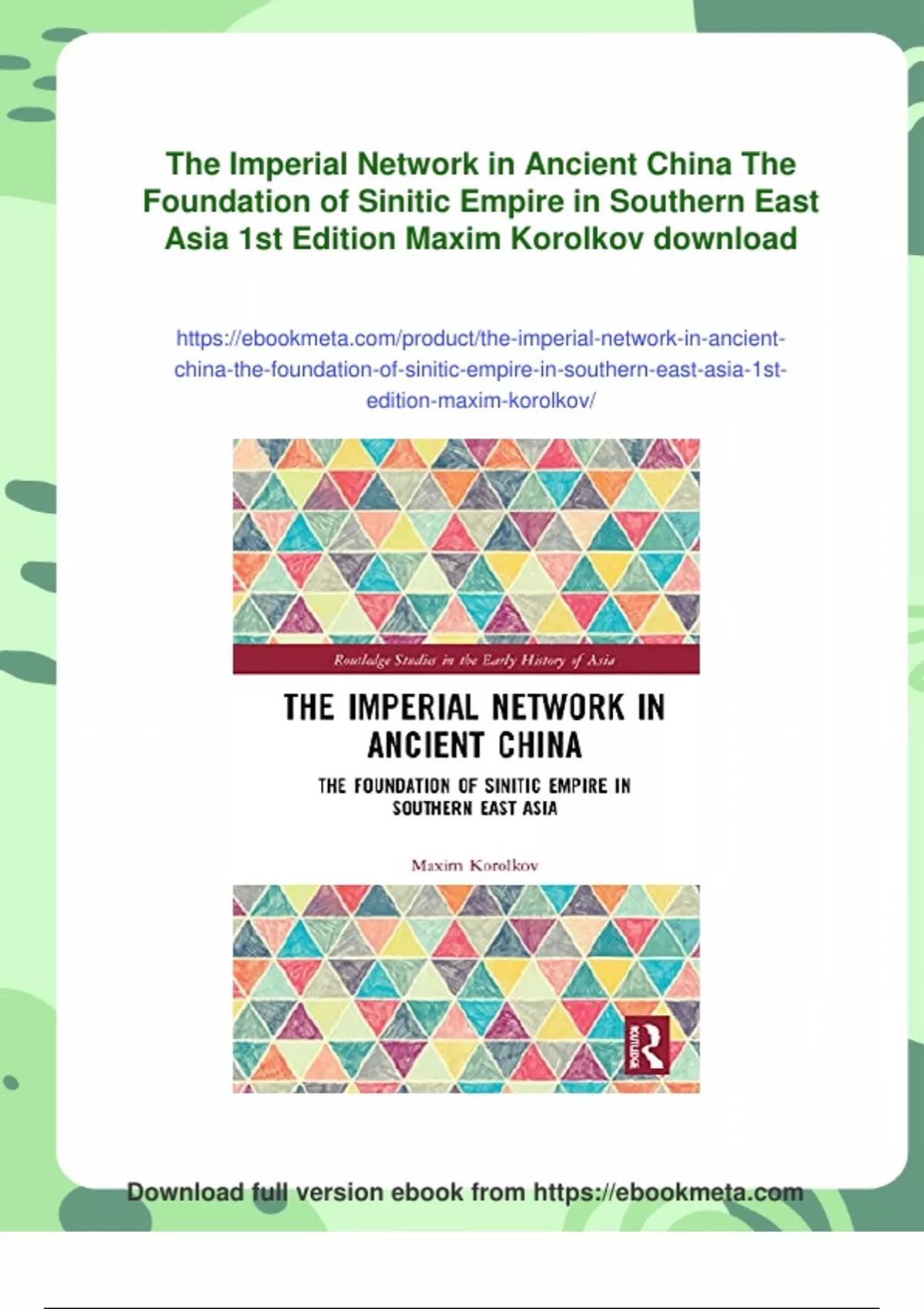 Summary The Imperial Network in Ancient China The Foundation of Sinitic ...