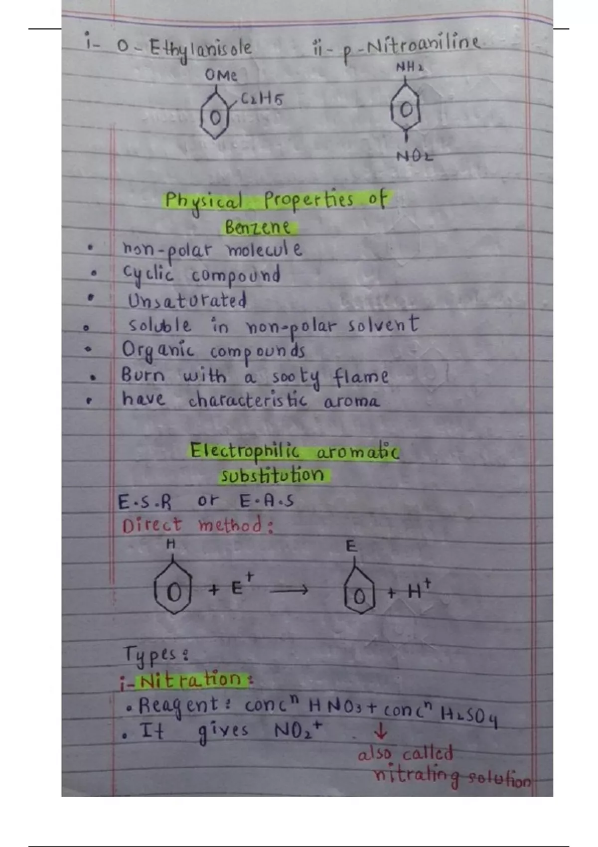 Benzene _ NCERT 11 _ A to Z of reactions with mechanism _ hand written ...