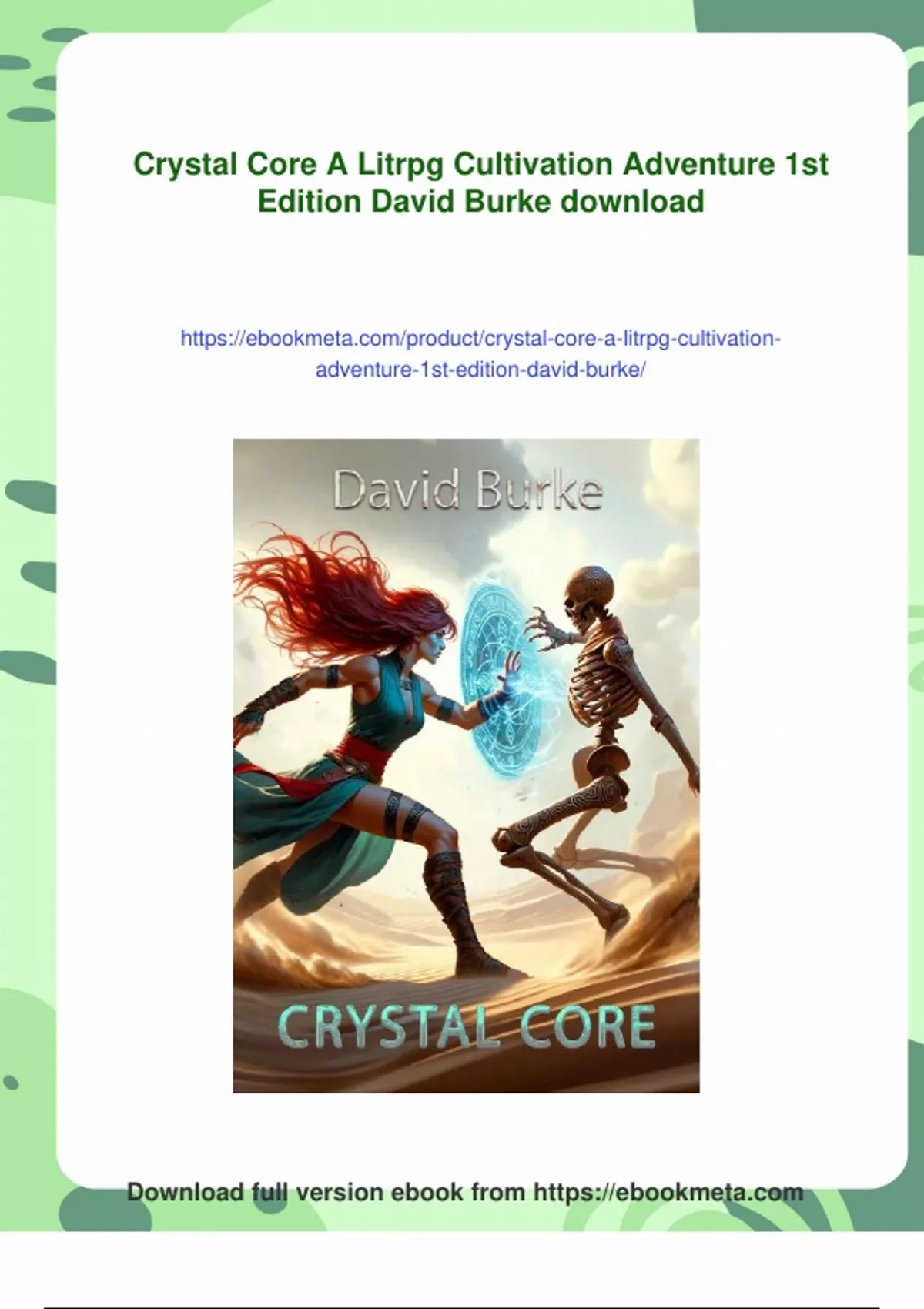 Summary Crystal Core A Litrpg Cultivation Adventure 1st Edition David ...
