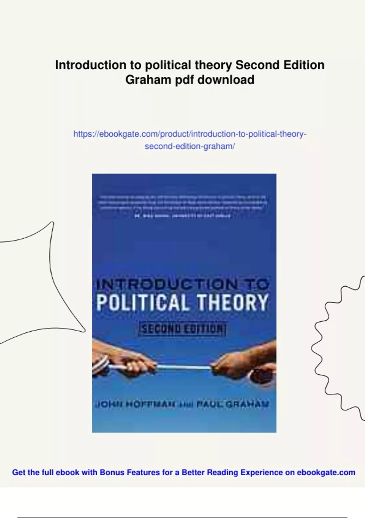 Summary Introduction to political theory Second Edition Graham ...