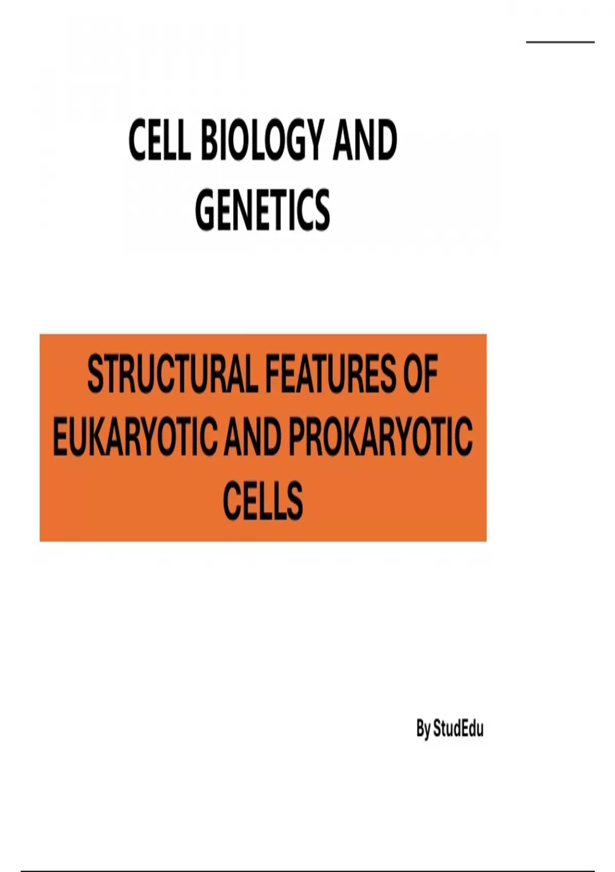cardiff BIO 100- Prokaryotic & Eukaryotic Cells l Comparison & Concept ...