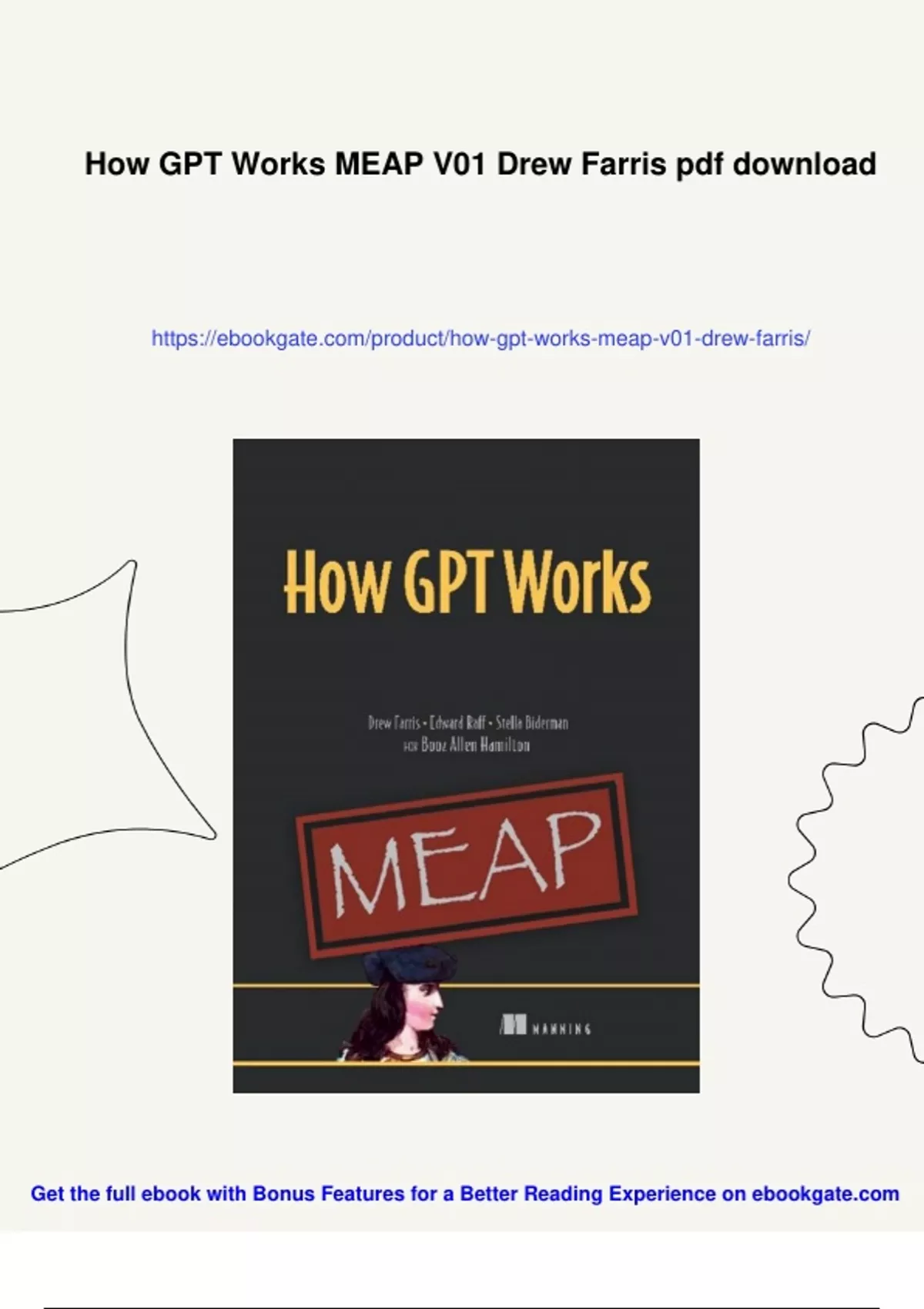 Summary How GPT Works MEAP V01 Drew Farris - Instant Download ...