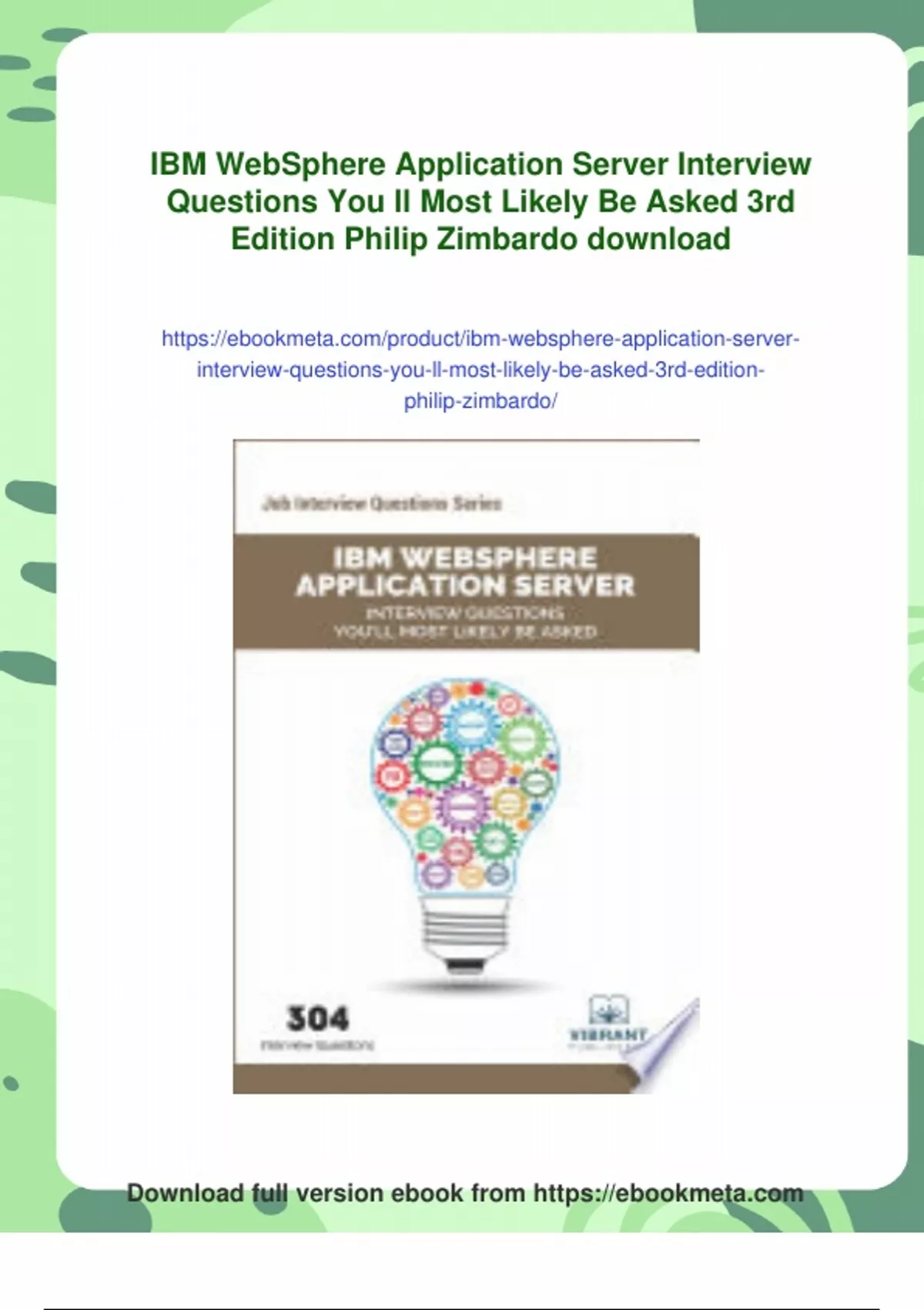 Summary IBM WebSphere Application Server Interview Questions You ll ...