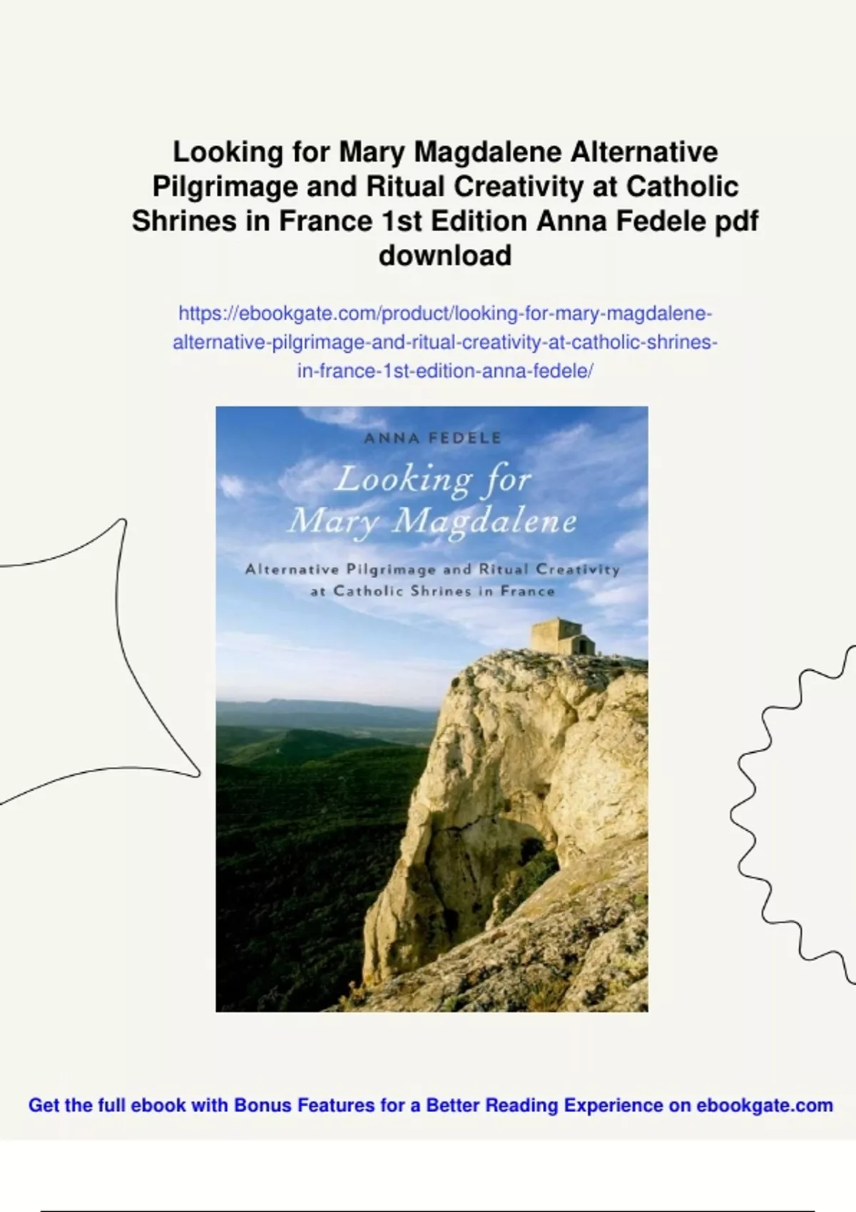 Summary Looking for Mary Magdalene Alternative Pilgrimage and Ritual ...
